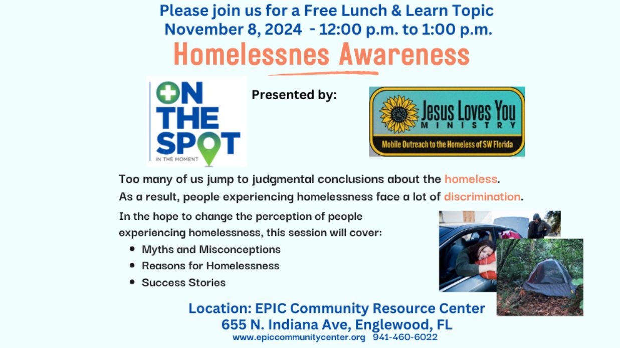 FREE LUNCH & LEARN - HOMELESSNESS AWARENESS