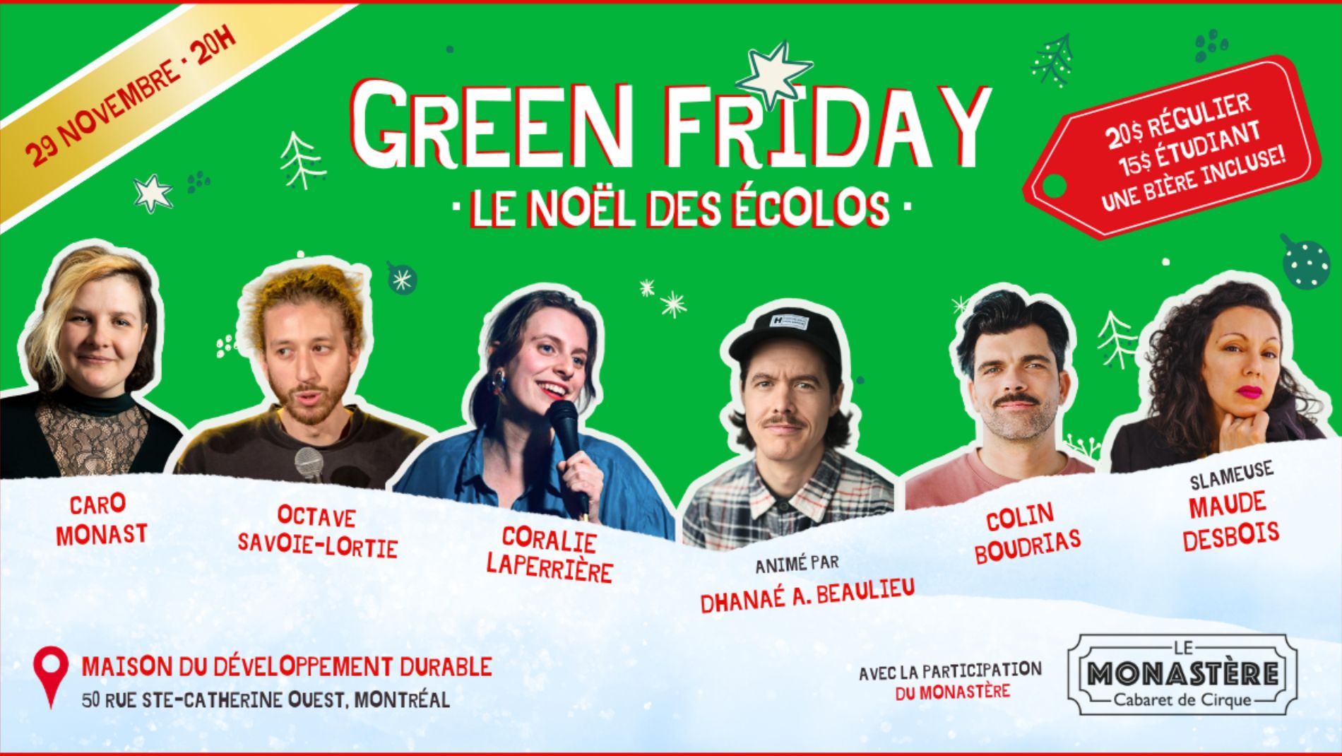 GREEN FRIDAY · LE NOËL DES ÉCOLOS