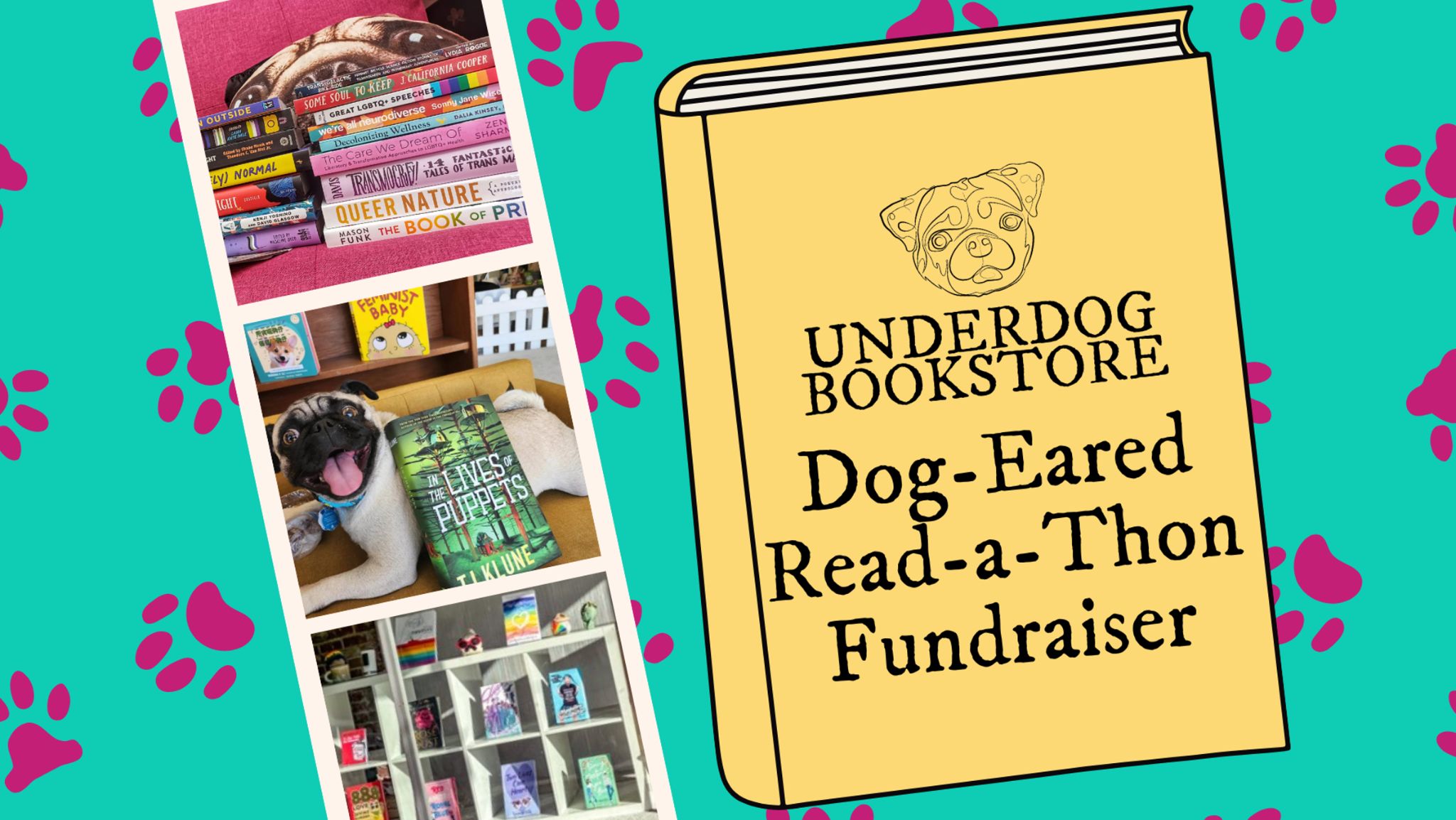 Dog-Eared Read-a-Thon Fundraiser for Underdog Bookstore
