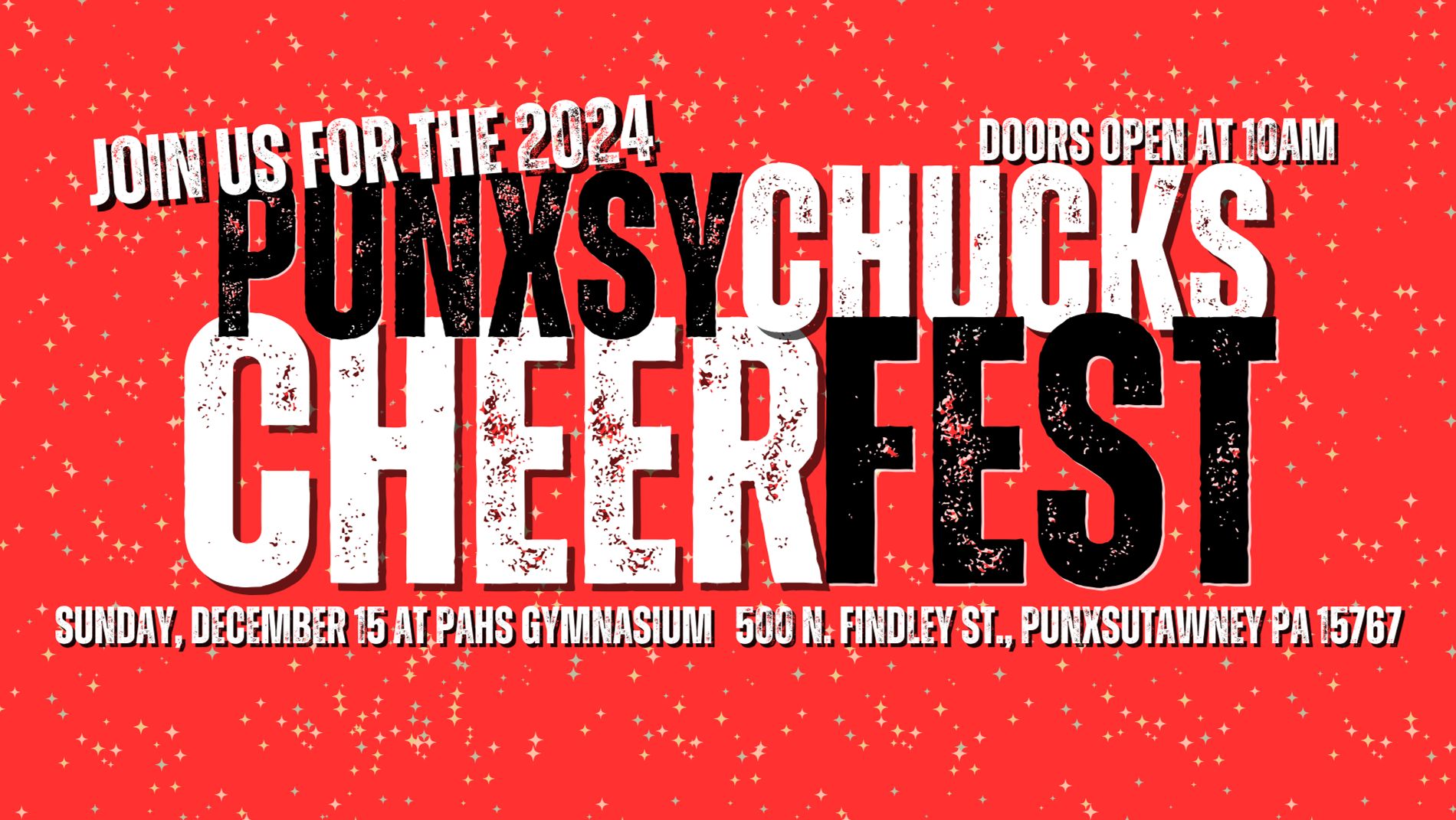 Punxsy Chucks Cheer Fest 2024 - Vendor Sign Up