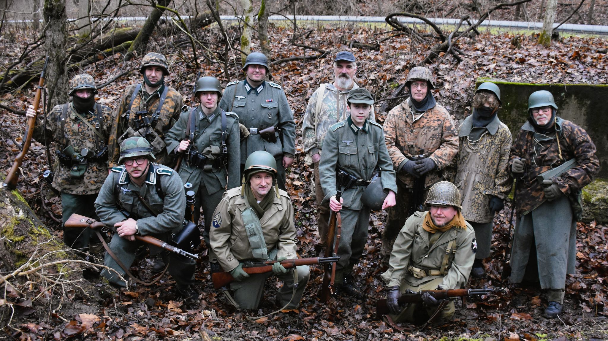 Marching with Soldiers --German Patrol