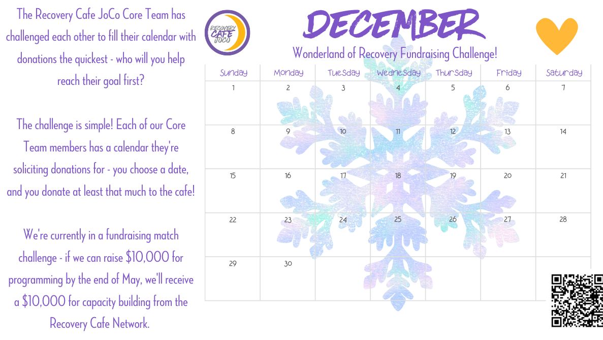 Wonderland of Recovery Calendar Fundraising Challenge!
