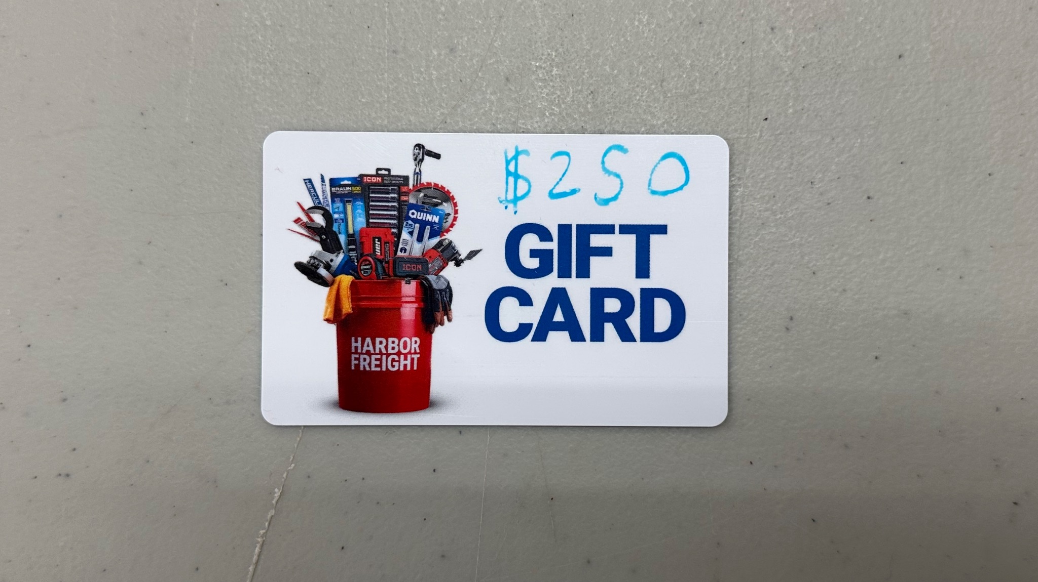 Item 16 250 Harbor Freight Gift Card