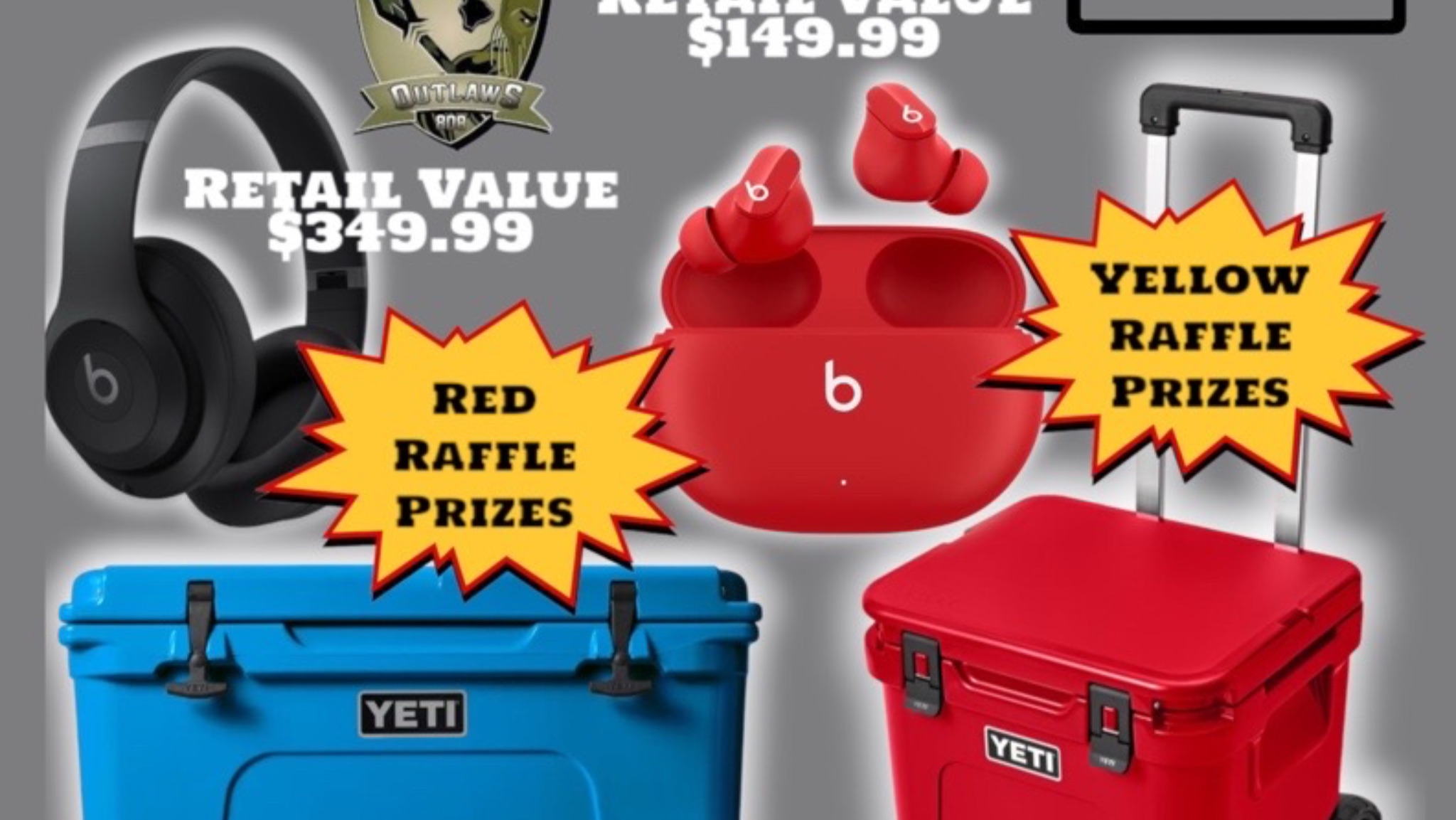 808 Outlaws Raffle Prizes “Road to Tampa”