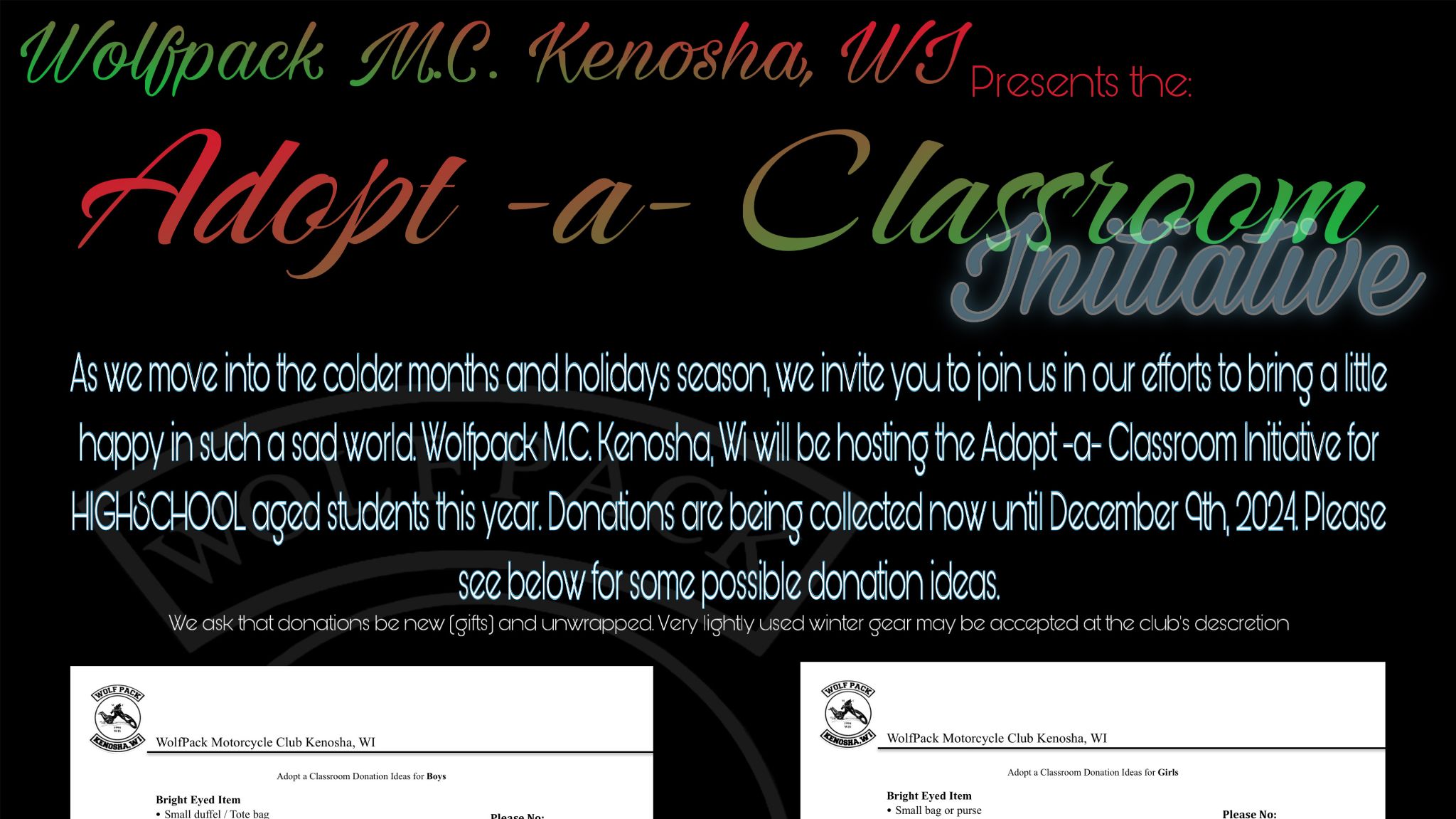 Adopt -a- Classroom Initiative - Donate to make a difference