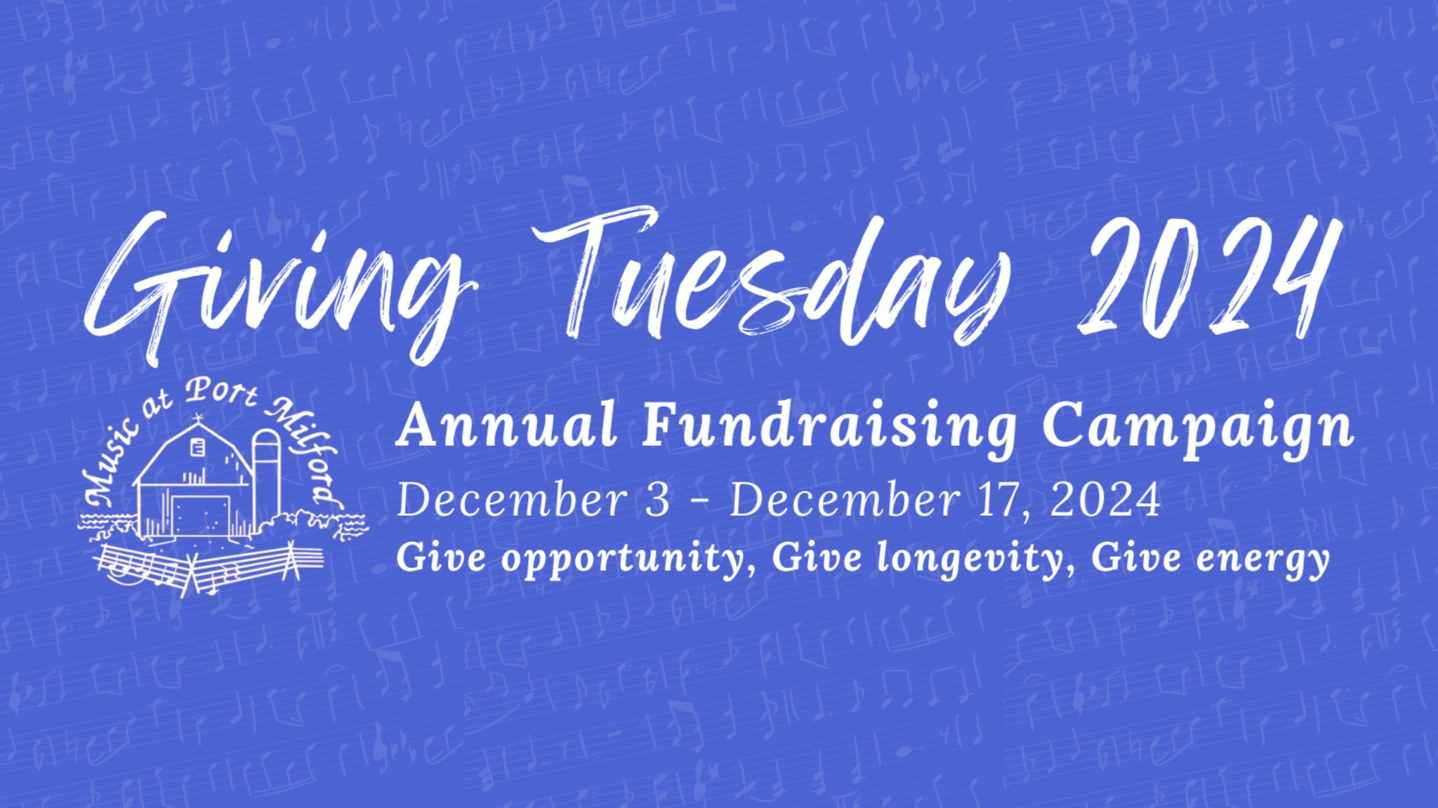 Music at Port Milford - Giving Tuesday 2024