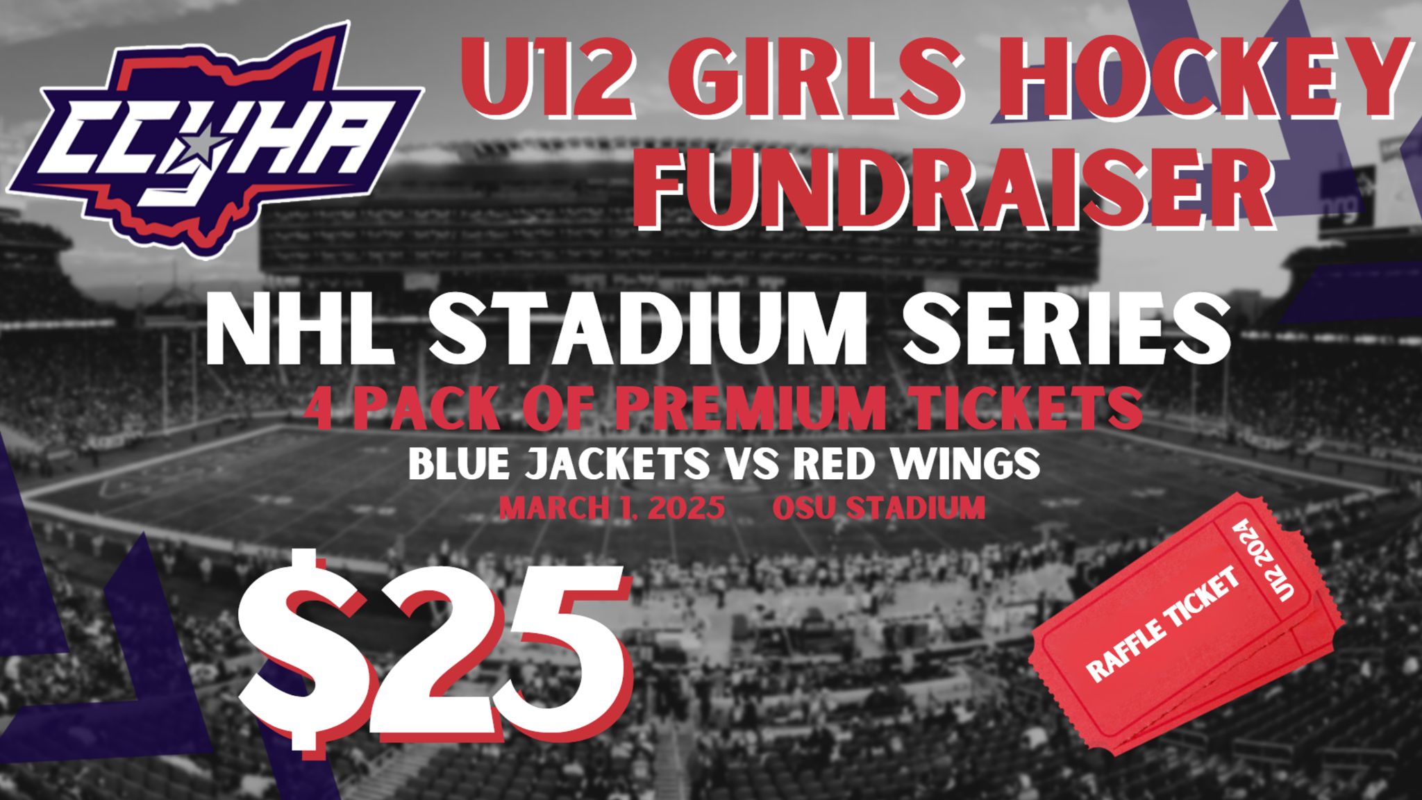 CCYHA 12U Girls Stadium Series Raffle