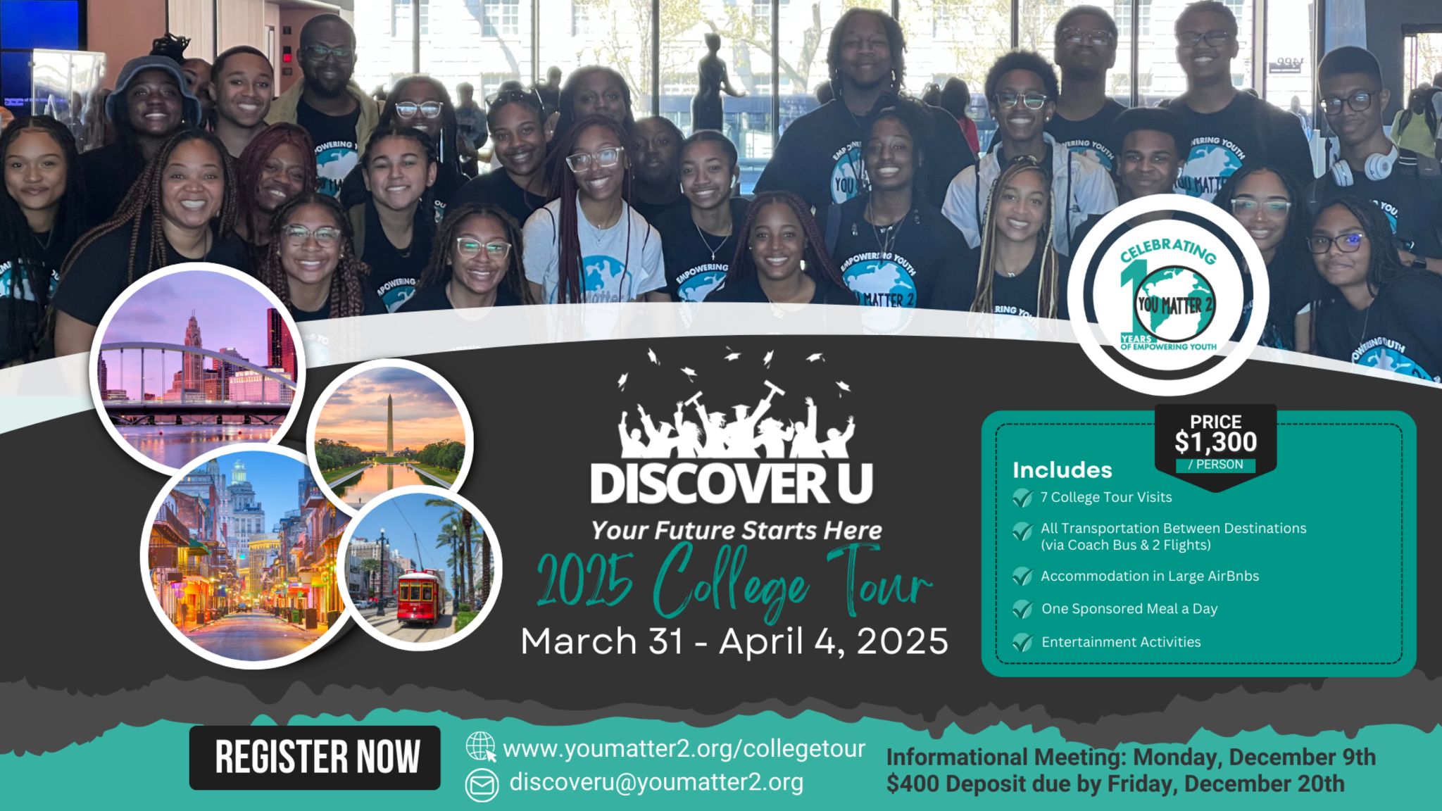2025 Discover U College Tour Fundraising