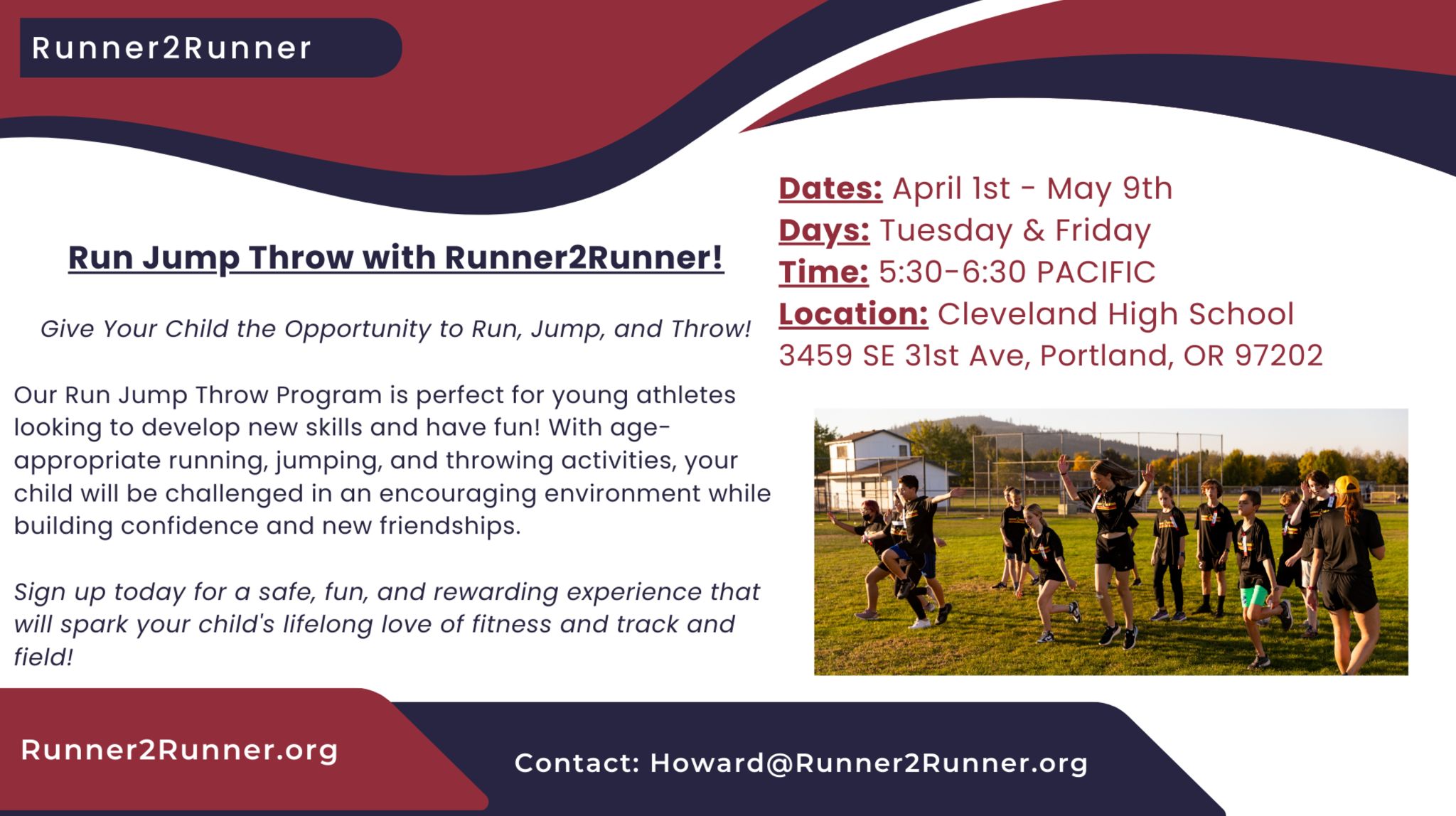 SE Portland - Spring 2025 Youth Track and Field