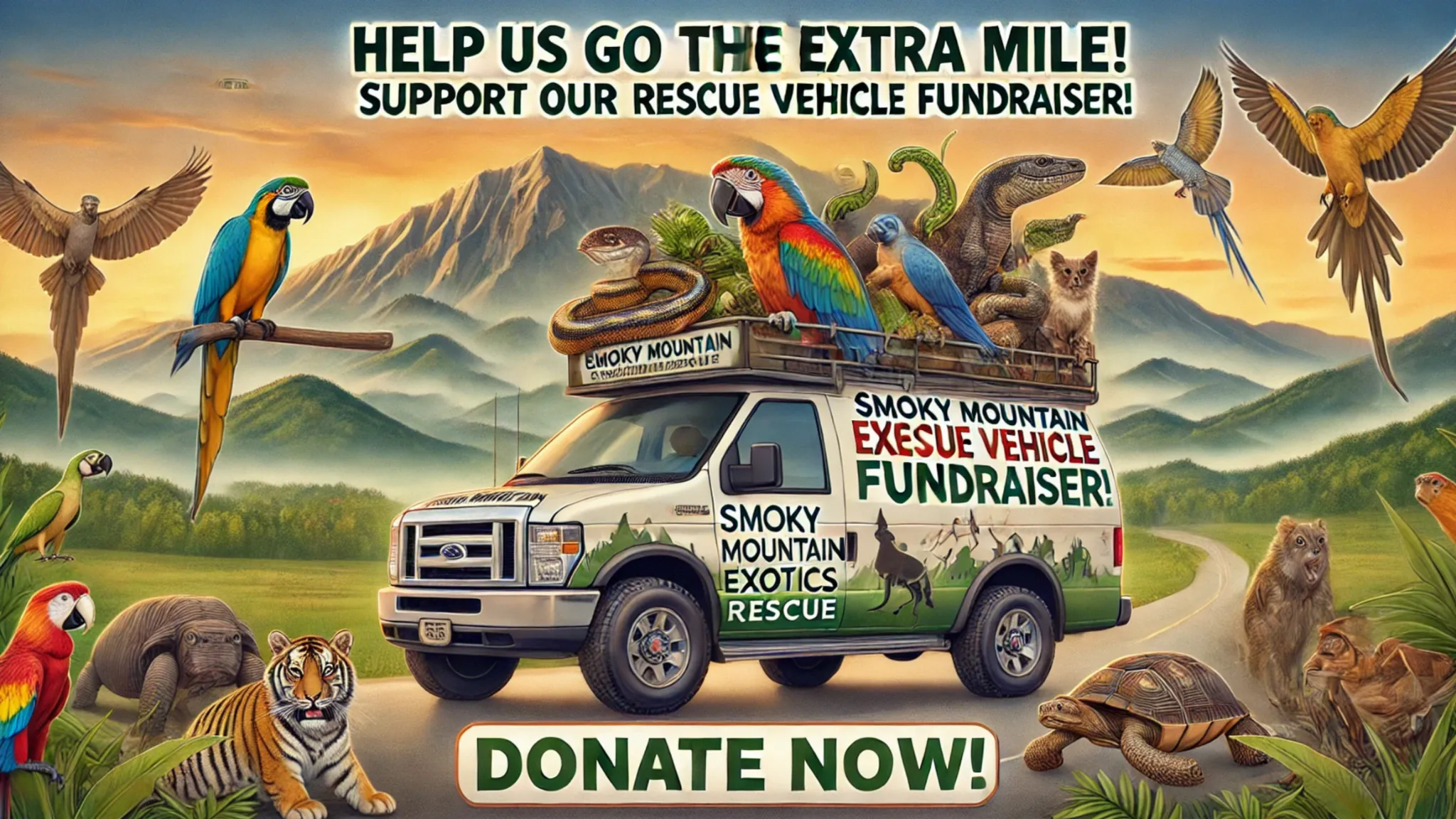 Wheels for Wildlife: Driving Hope for Smoky Mountain Exotics