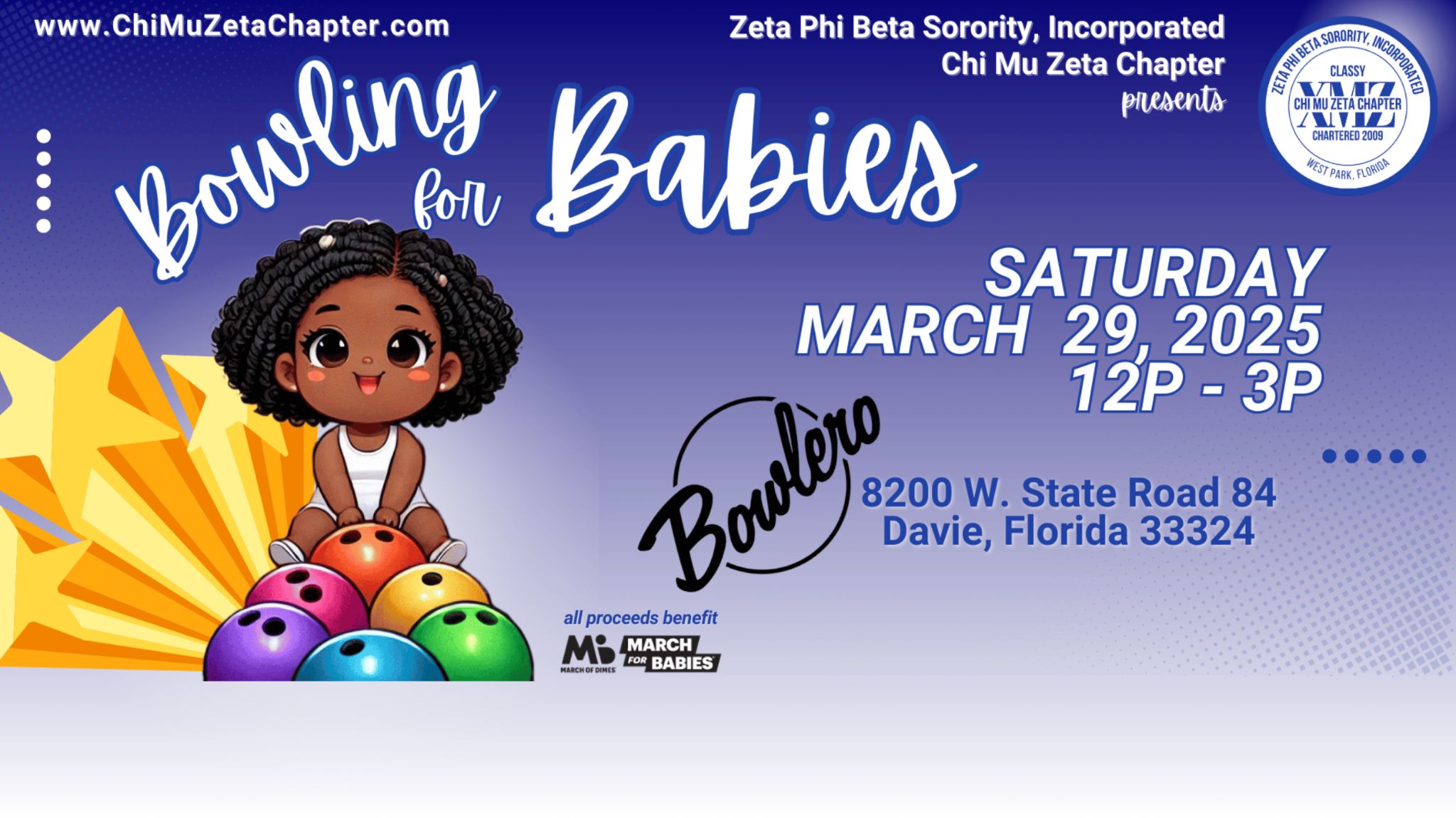 Chi Mu Zeta Chapter presents Bowling for Babies