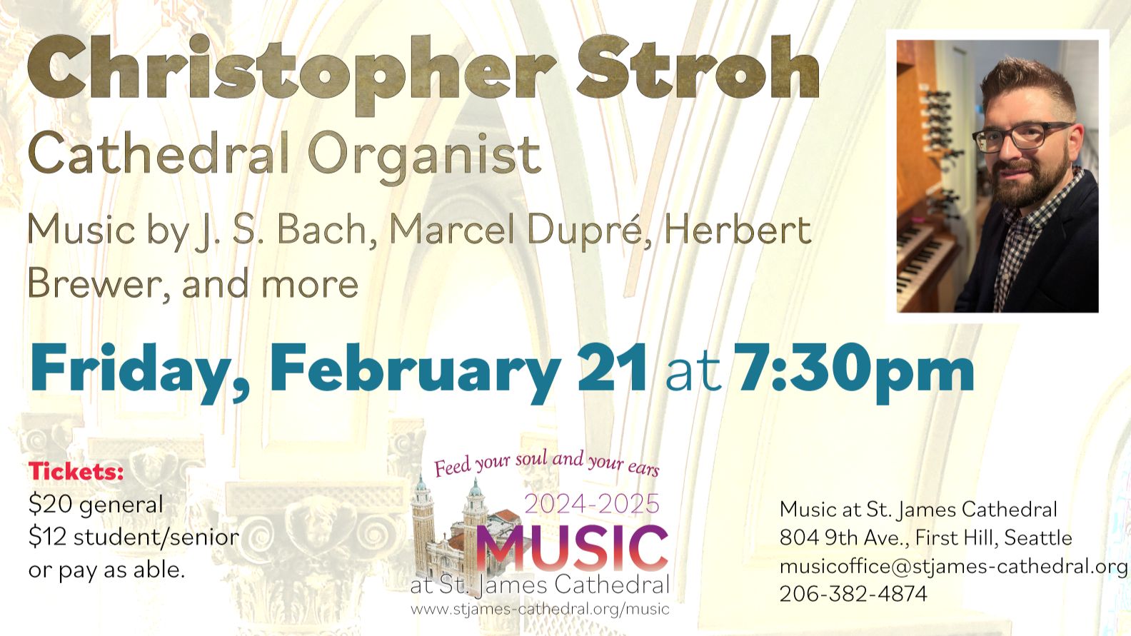 Christopher Stroh, Cathedral Organist