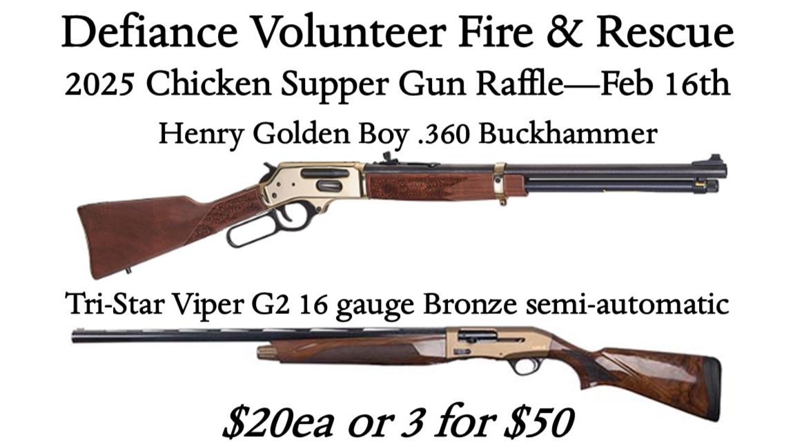 Defiance Volunteer Fire Department's Gun Raffle