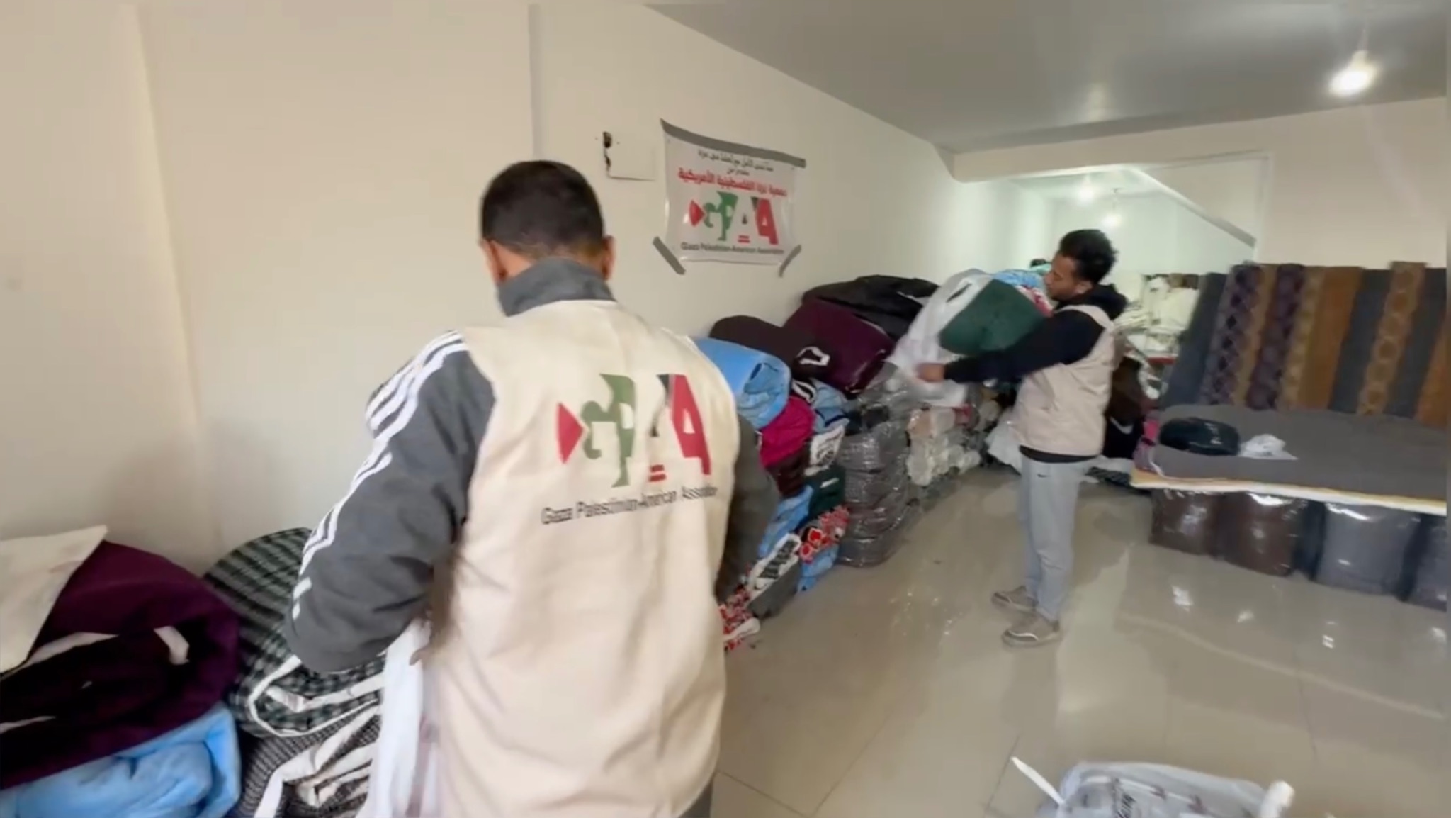 Winter clothes and blankets for displaced people in Northern Gaza