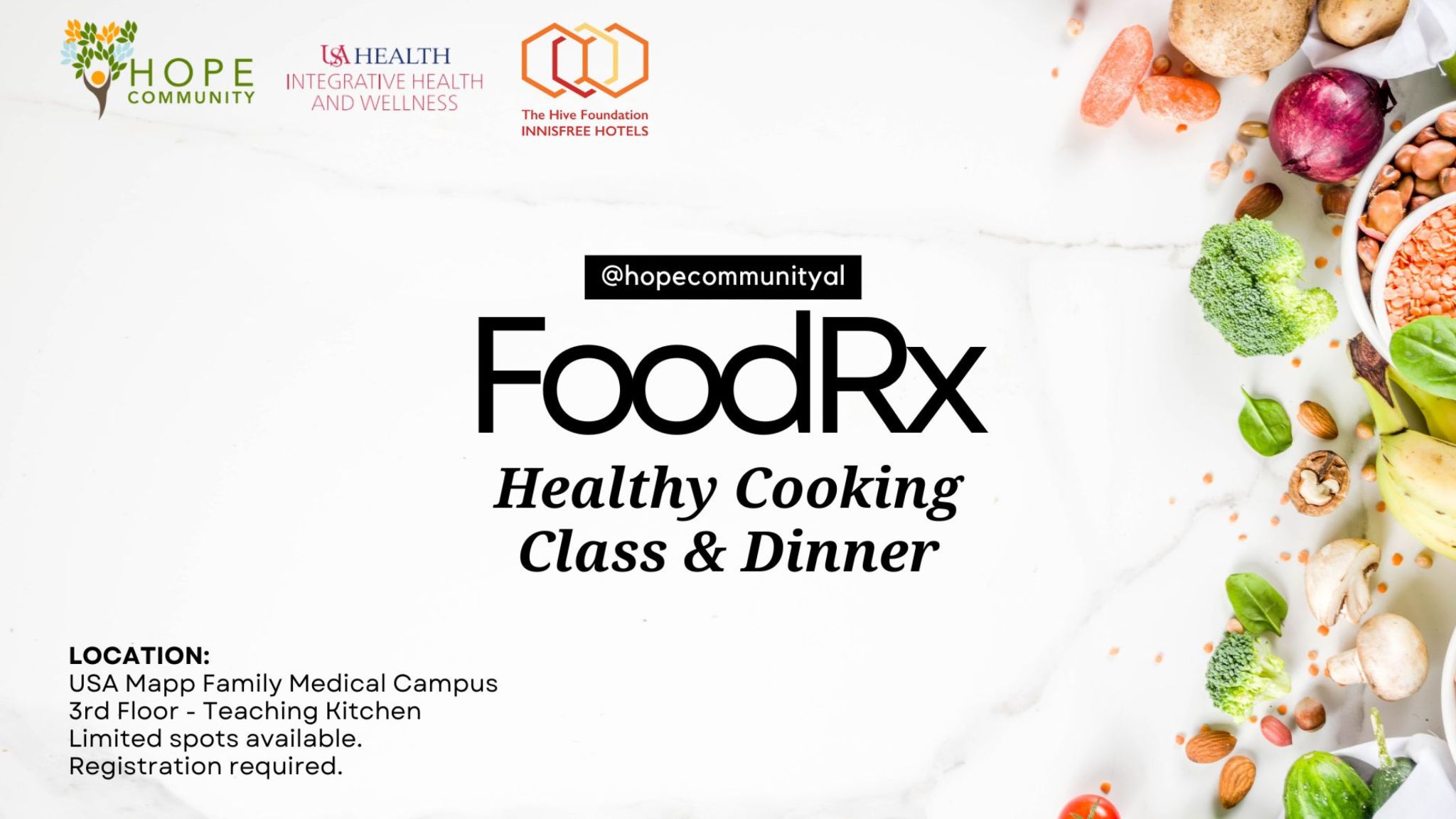 February's FoodRx Healthy Cooking Class & Dinner