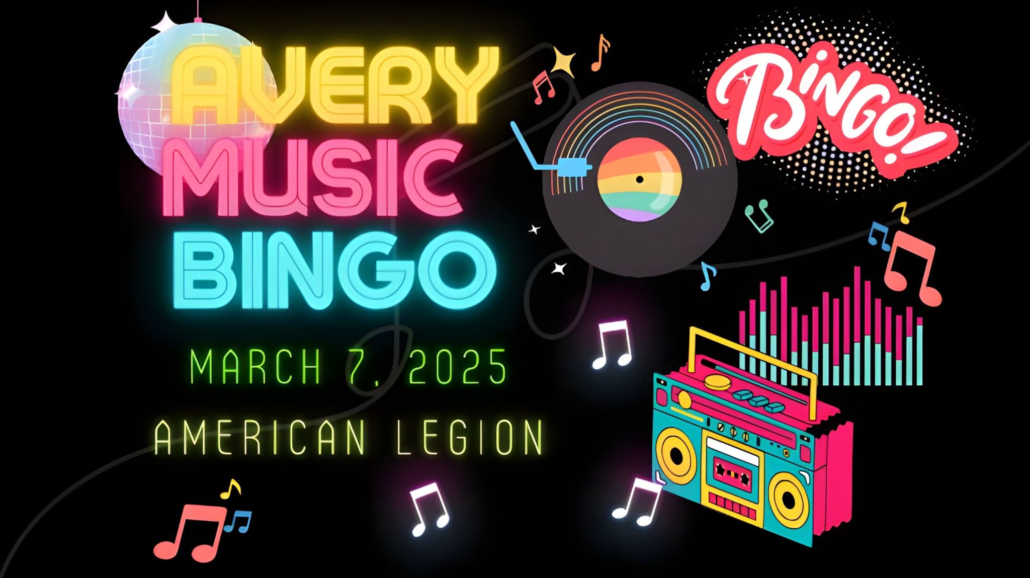 Avery Music Bingo 2025