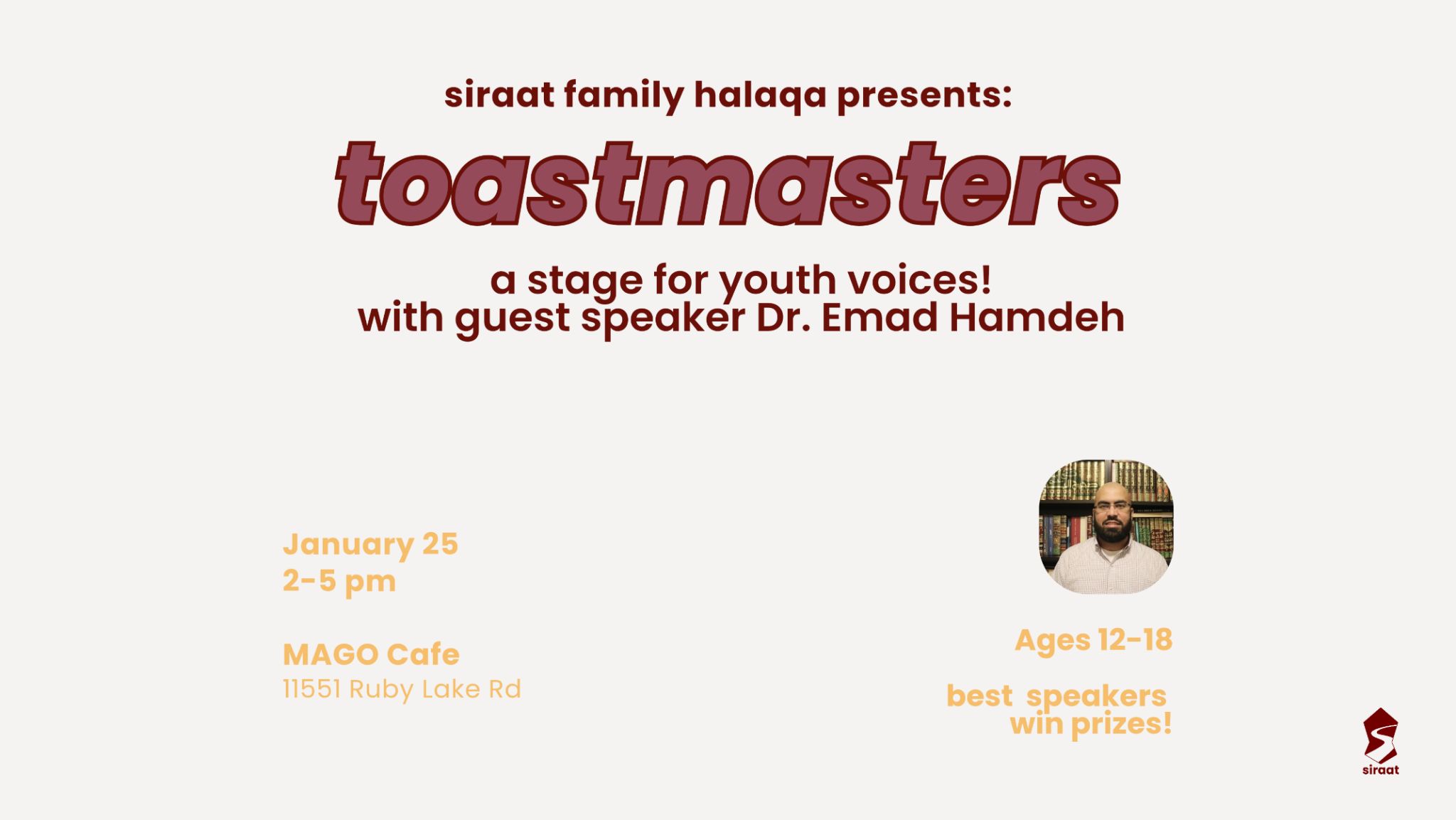 Siraat Family Halaqa - Toastmasters!