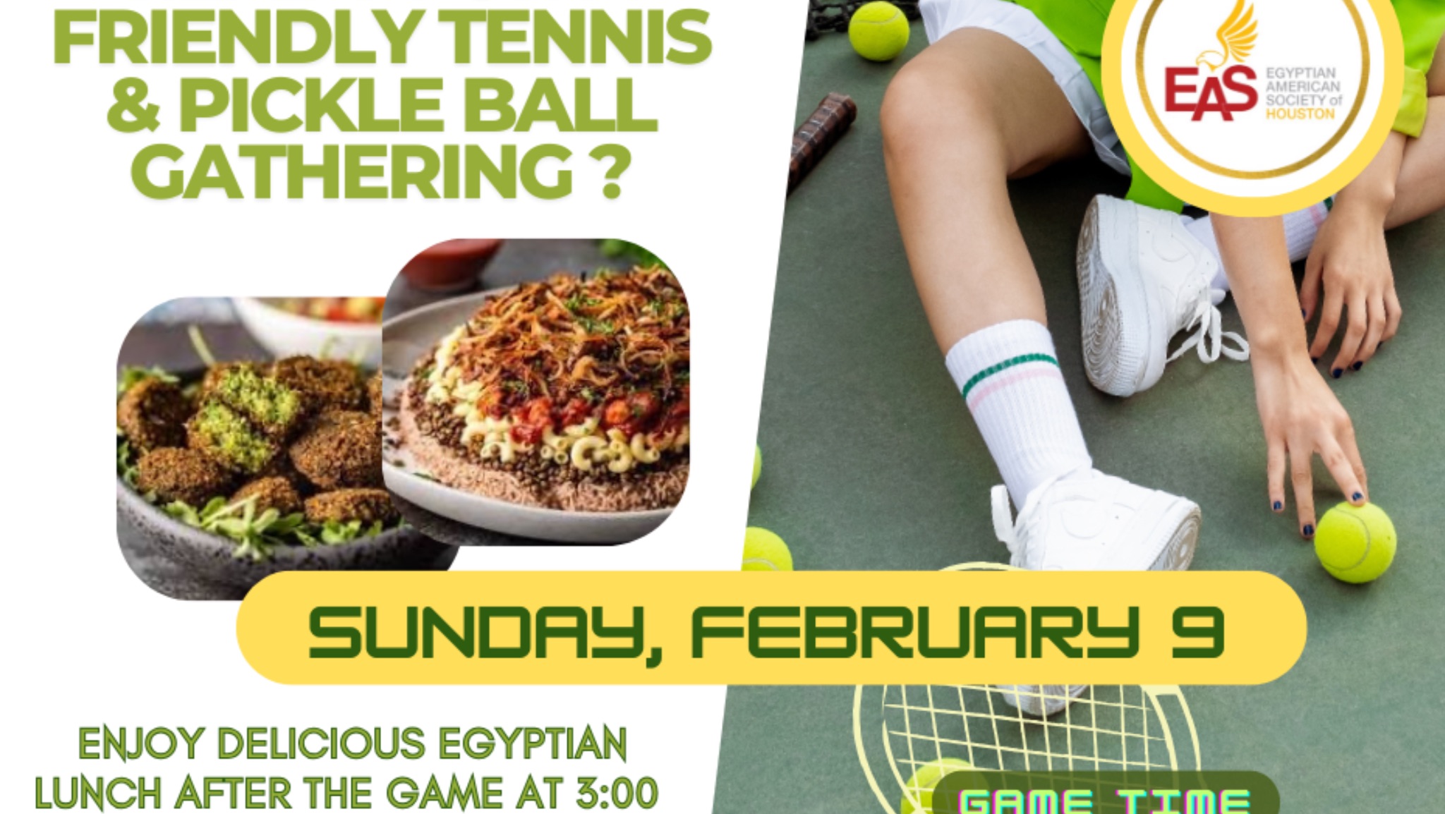 EAS Fun Friendly Playtime - Tennis & Pickleball+Lunch