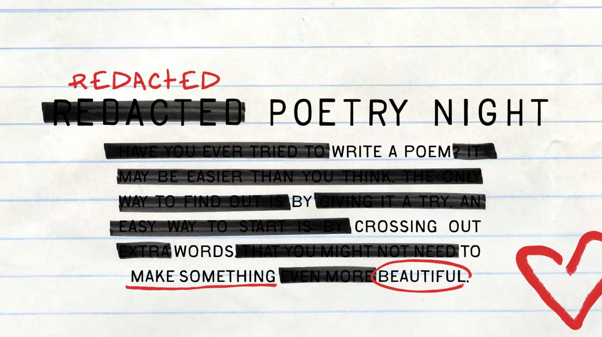 [REDACTED] Poetry Night