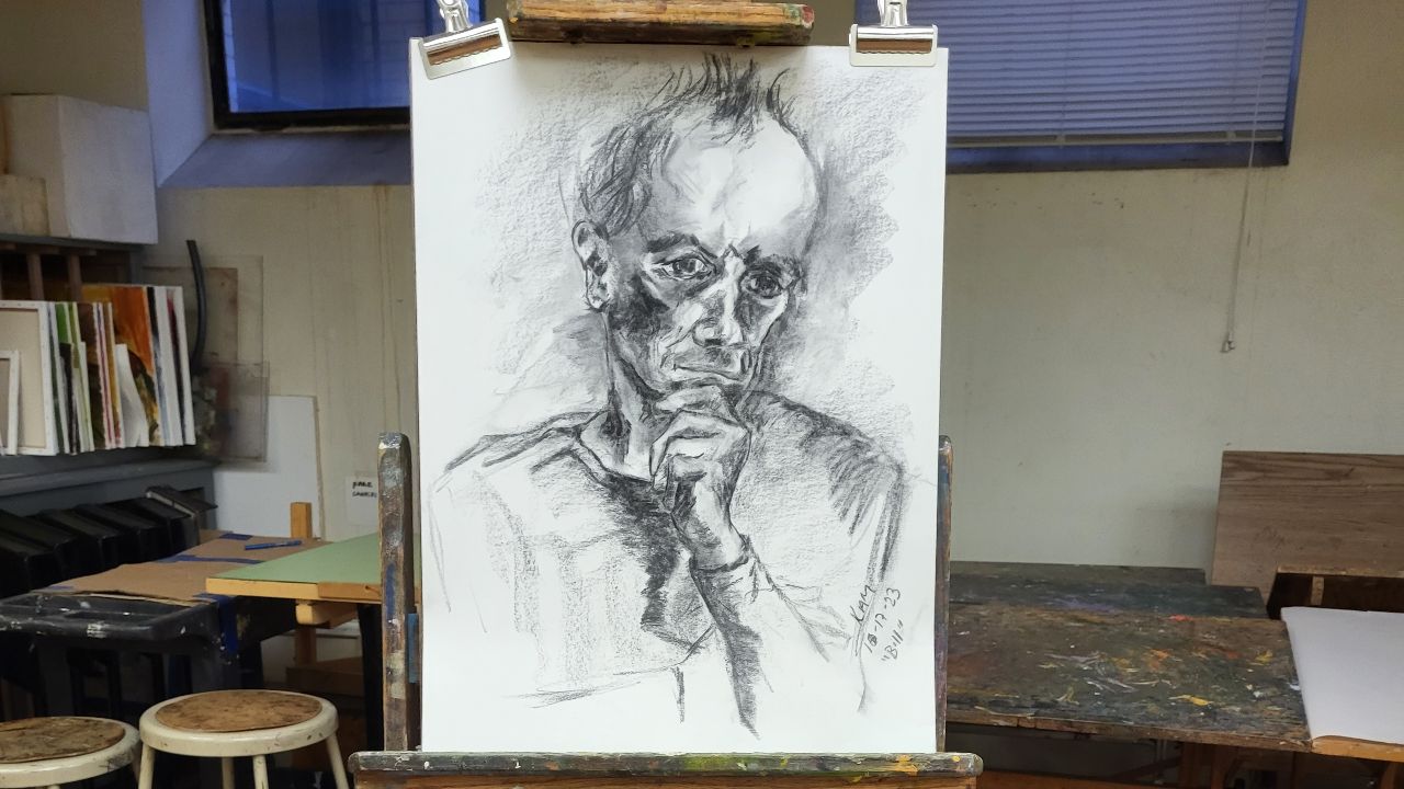 1 Class - Portrait Drawing in Charcoal (Winter 2025)