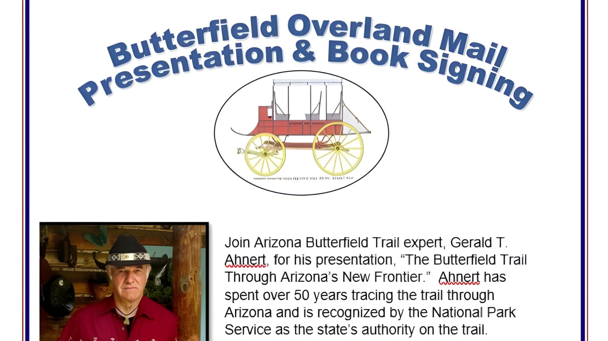 Butterfield Overland Mail Presentation & Book Signing