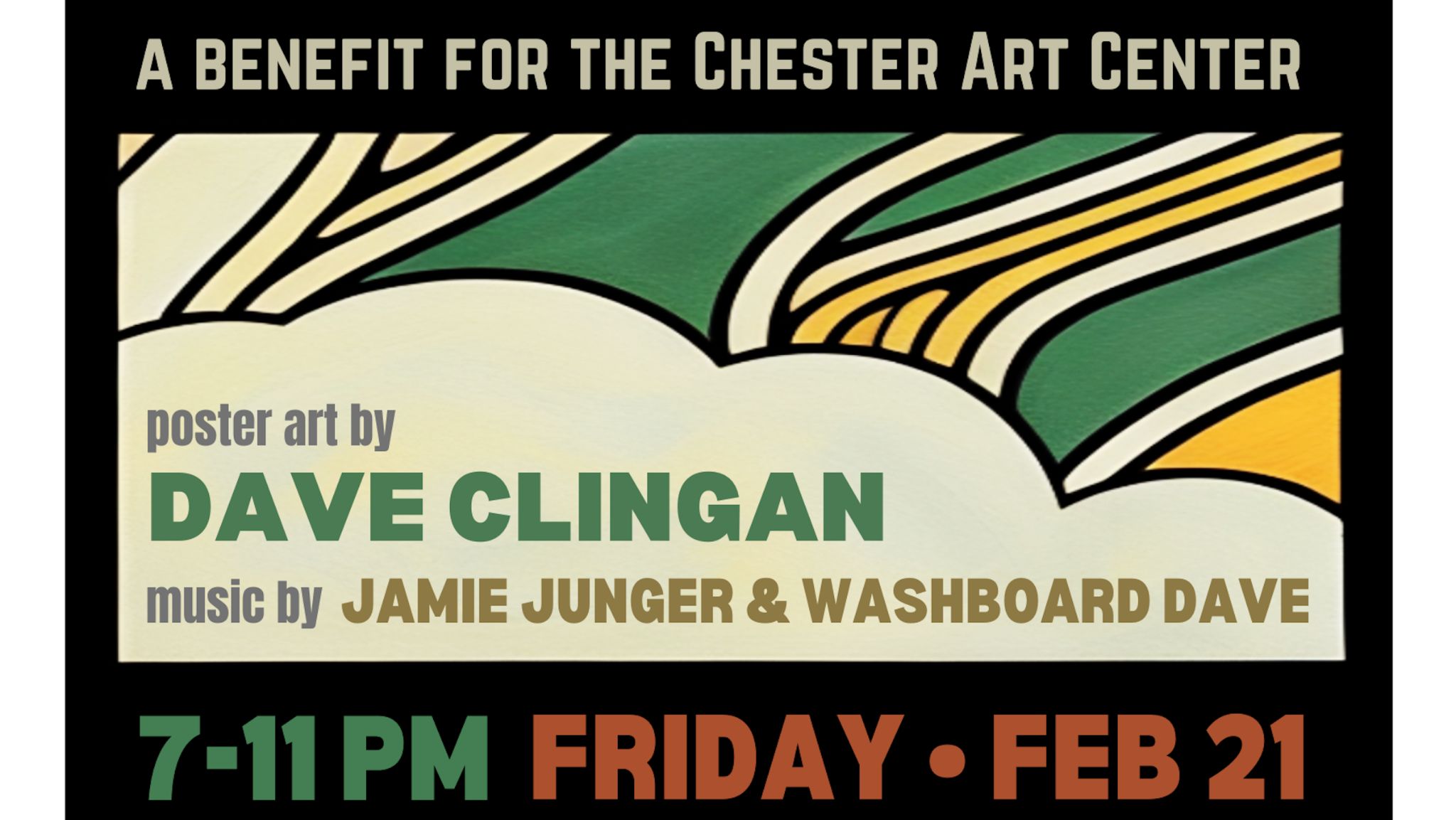 Dave Clingan Poster Art & Jamie Junger Live Music