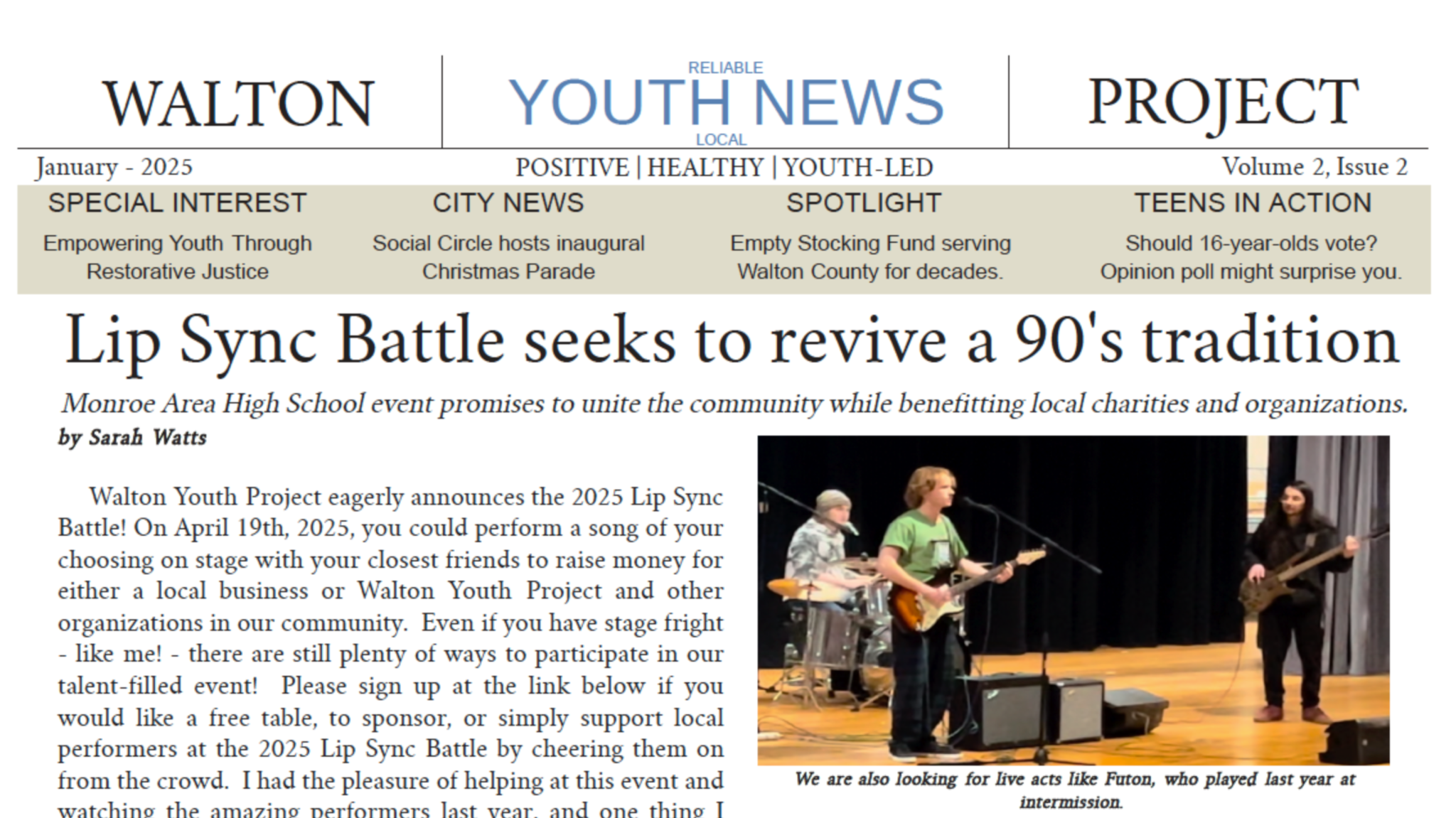 Walton News Project Subscriptions