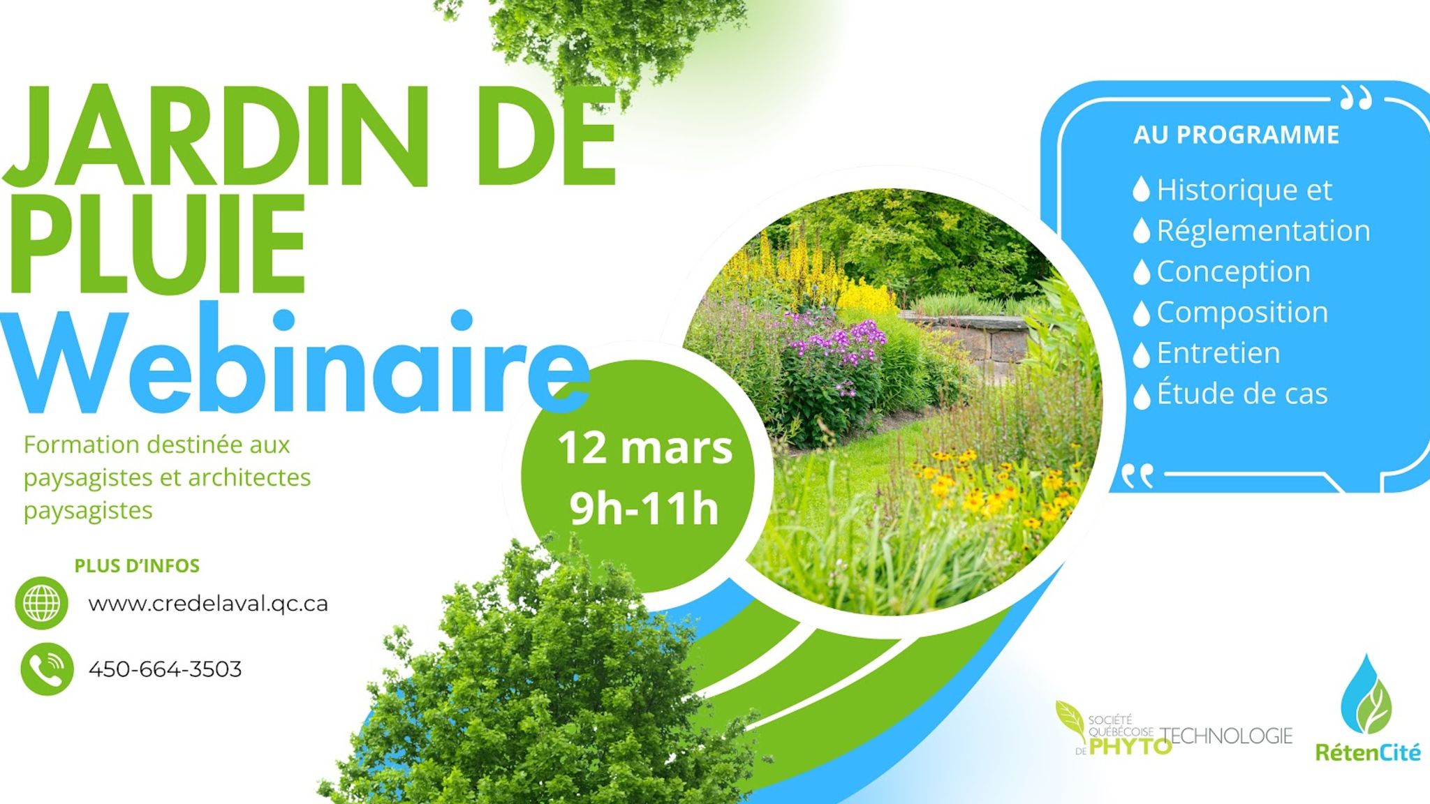 Formation technique sur la conception d'un jardin de pluie