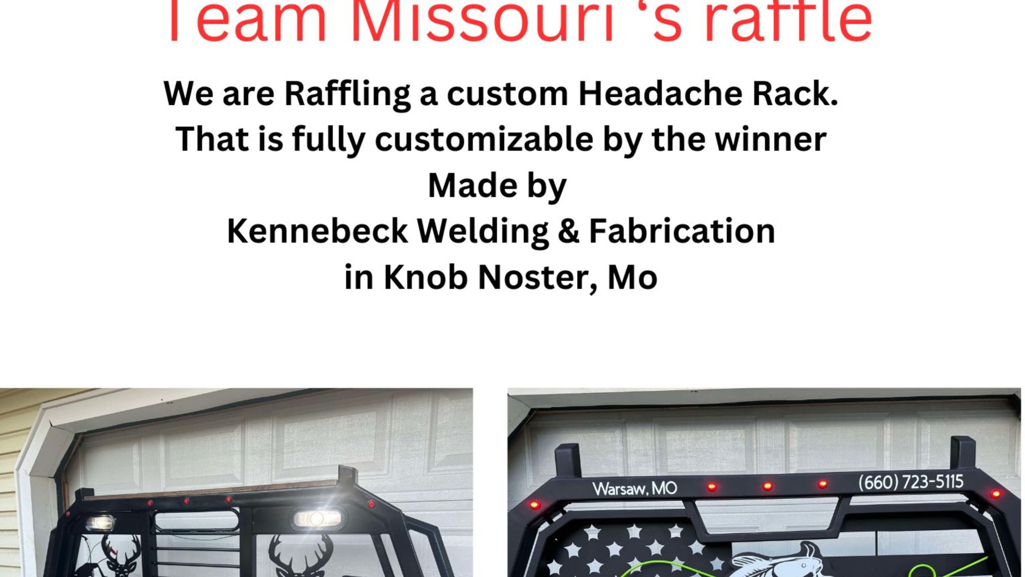 The Fallen Outdoors's Headache Rack raffle