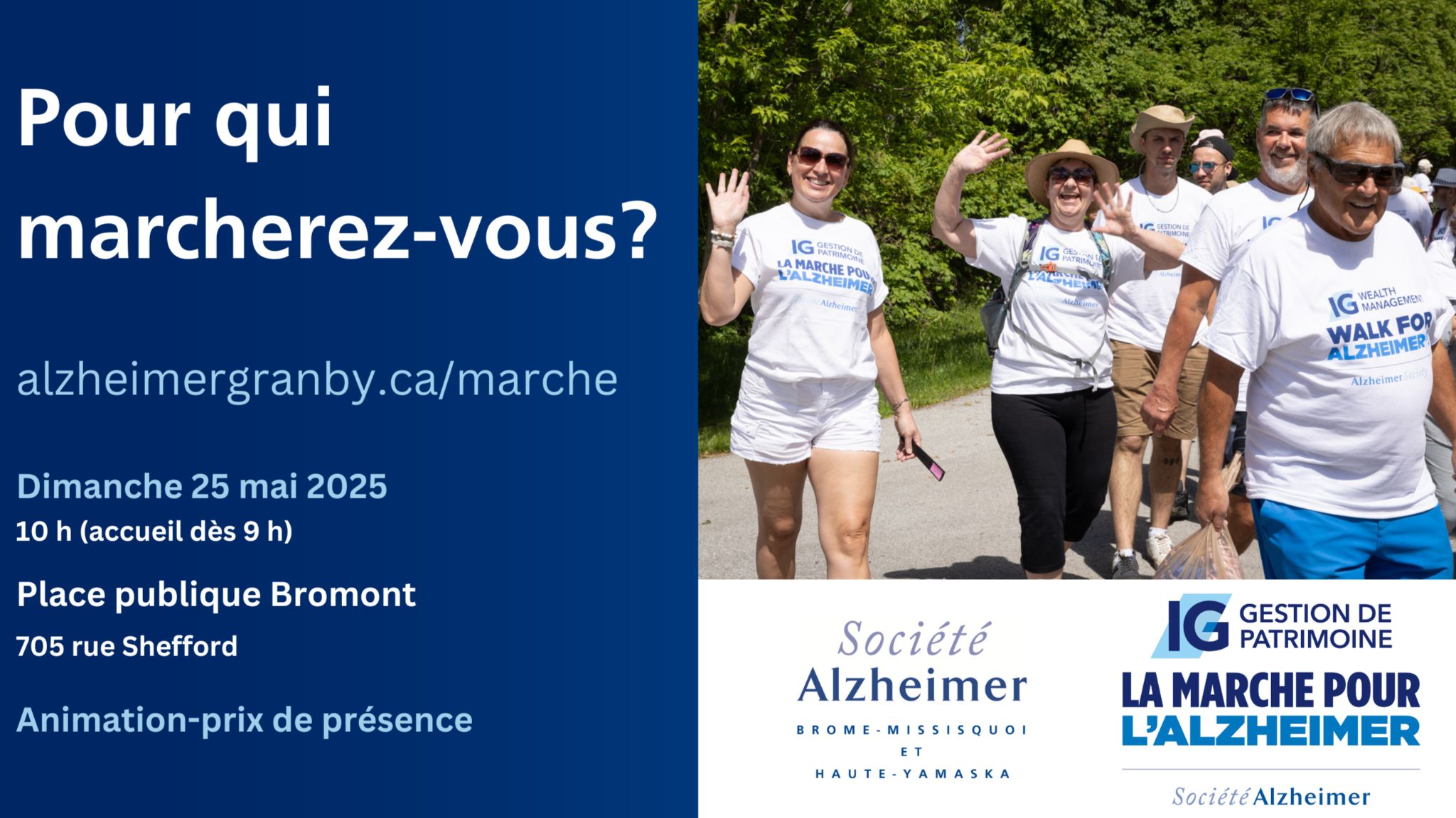 La Marche pour l'Alzheimer IG Gestion de patrimoine 2025