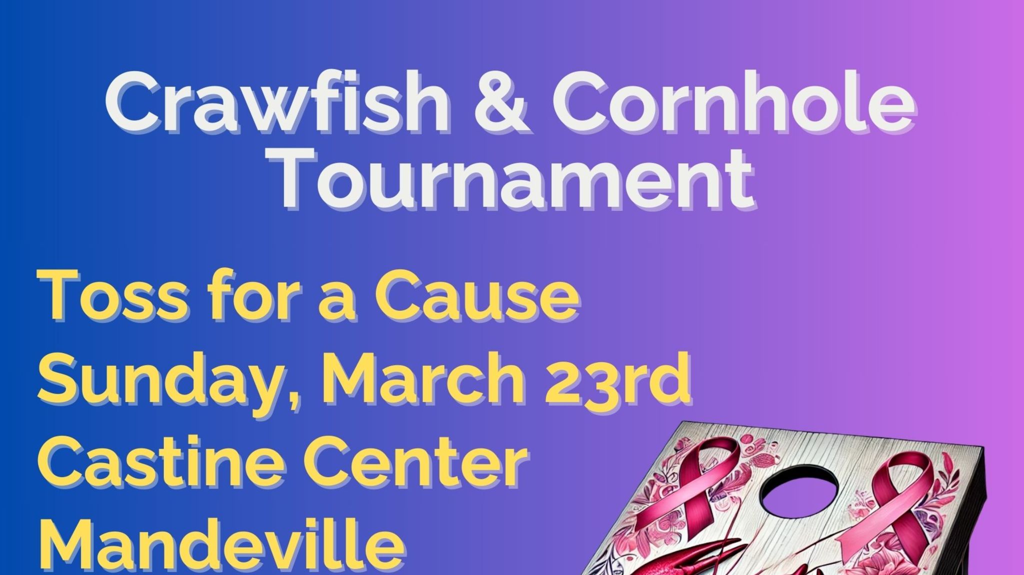 Crawfish & Cornhole Tournament for Champions - Team Sign Up