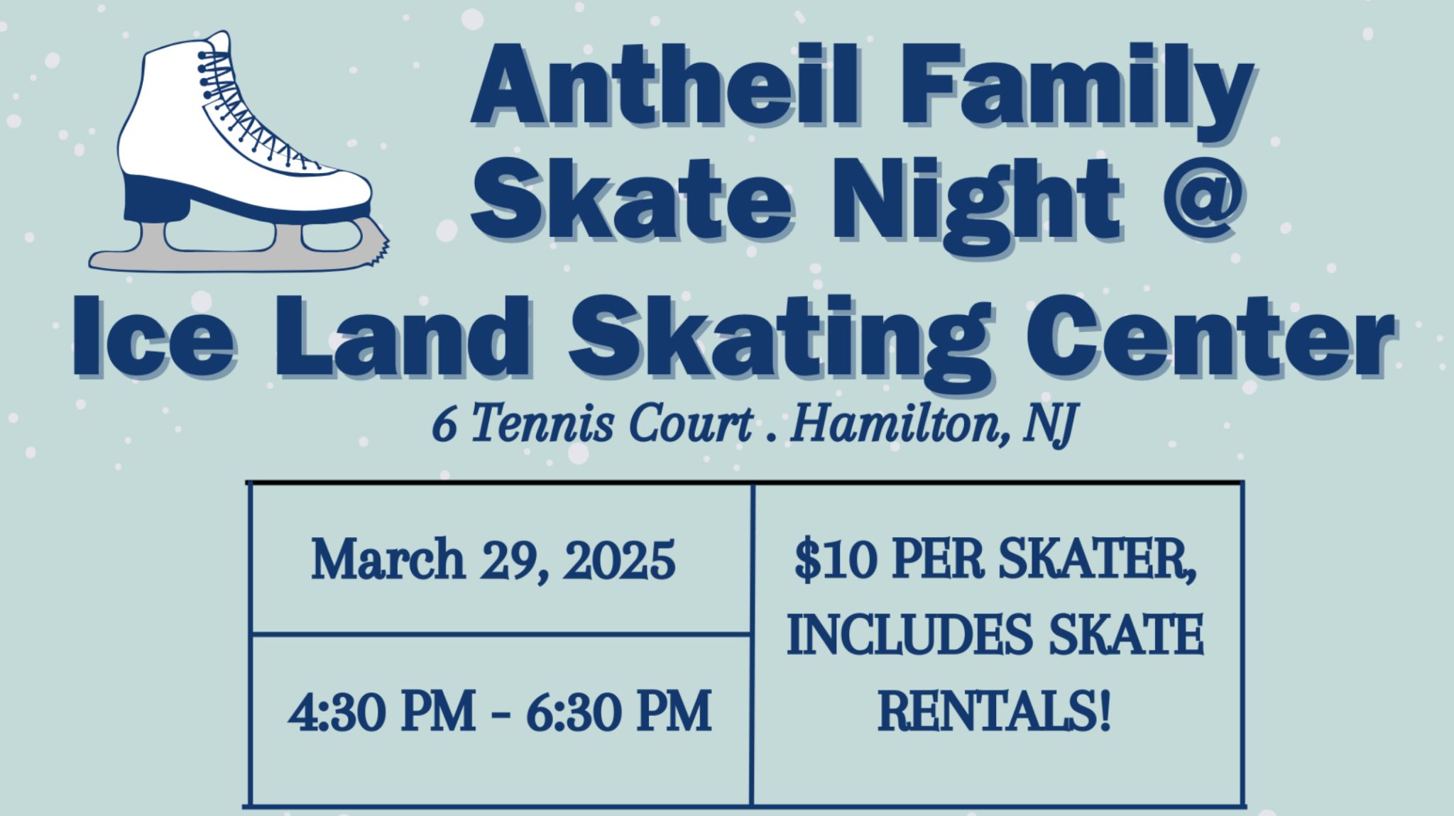 Antheil PTO's Family Skate Night 2025