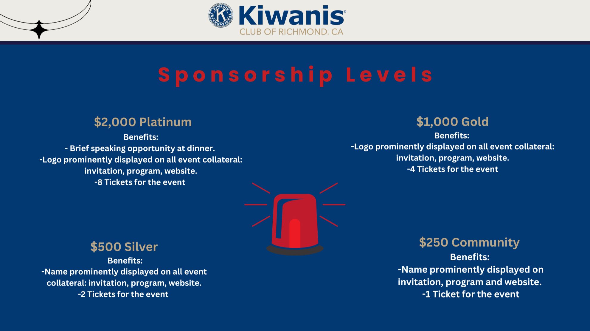 SPONSORSHIPS ARE NOW CLOSED ...2025 Richmond Public Safety Awards Dinner Sponsorships