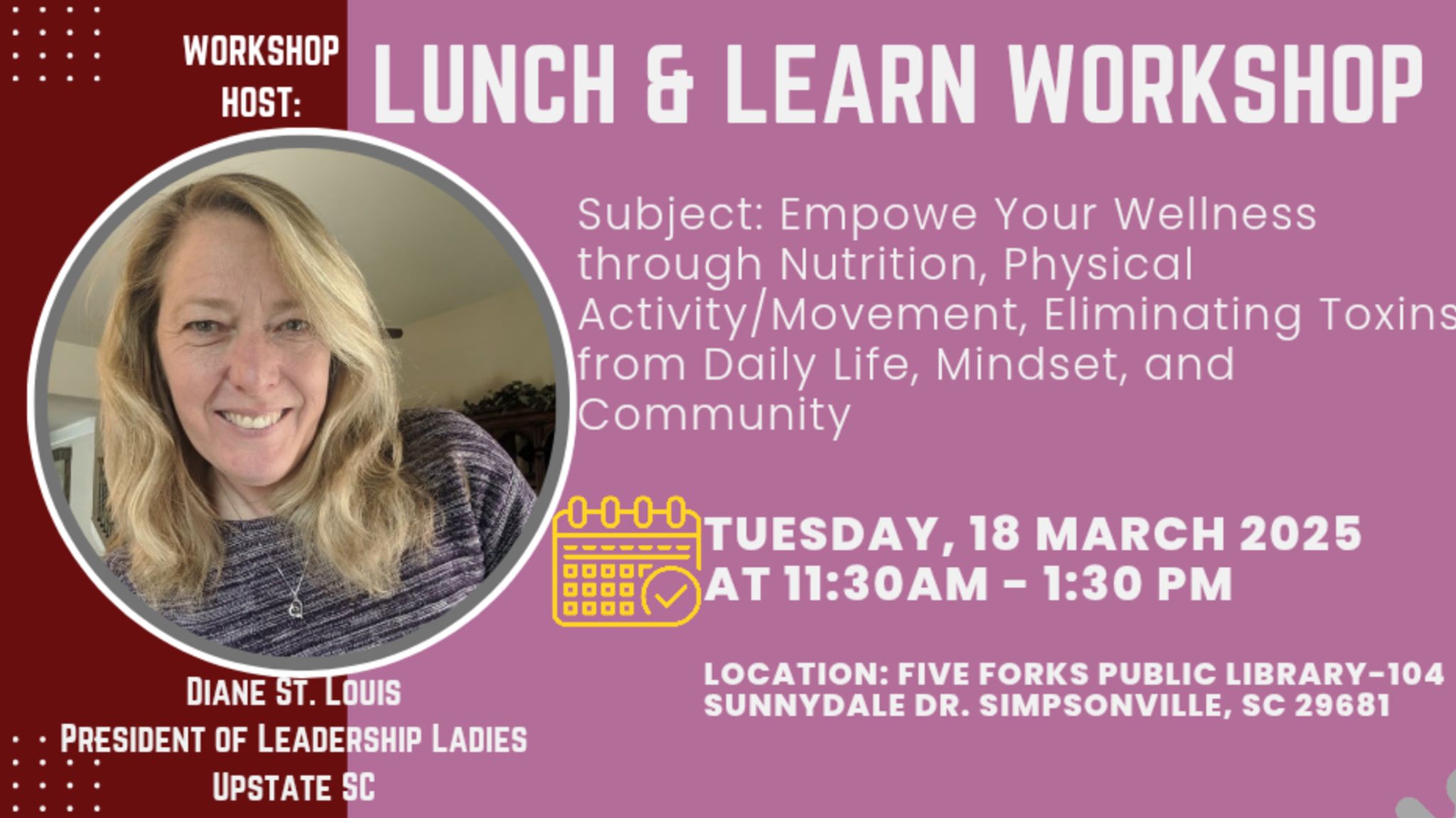 Leadership Ladies March Lunch & Learn Workshop