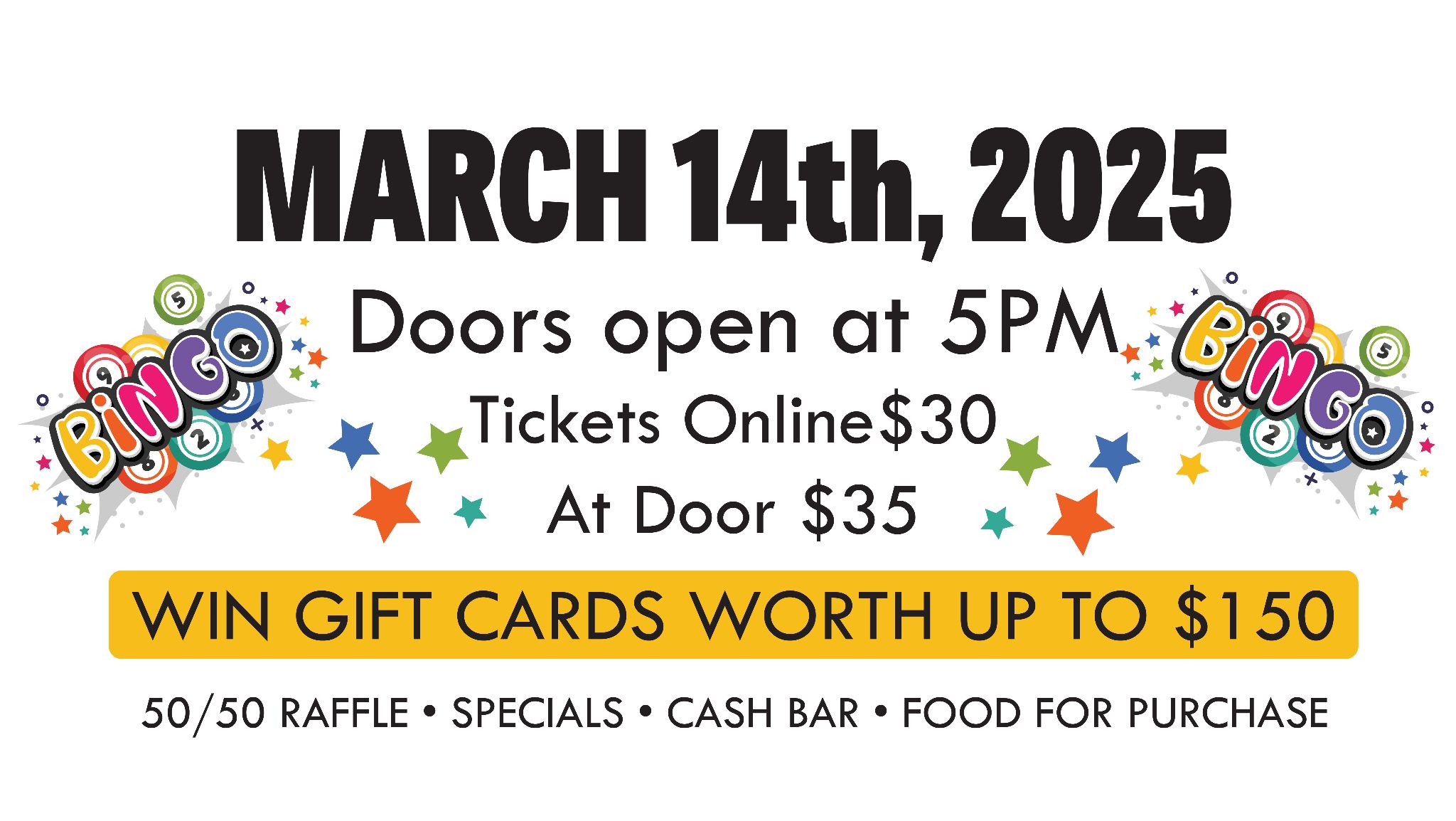 2025 Gift Card Bingo