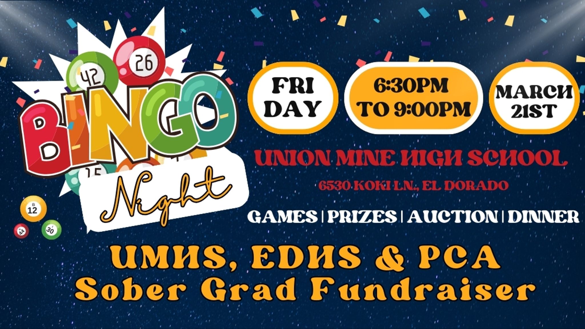 BINGO Night Fundraiser for Sober Grad!