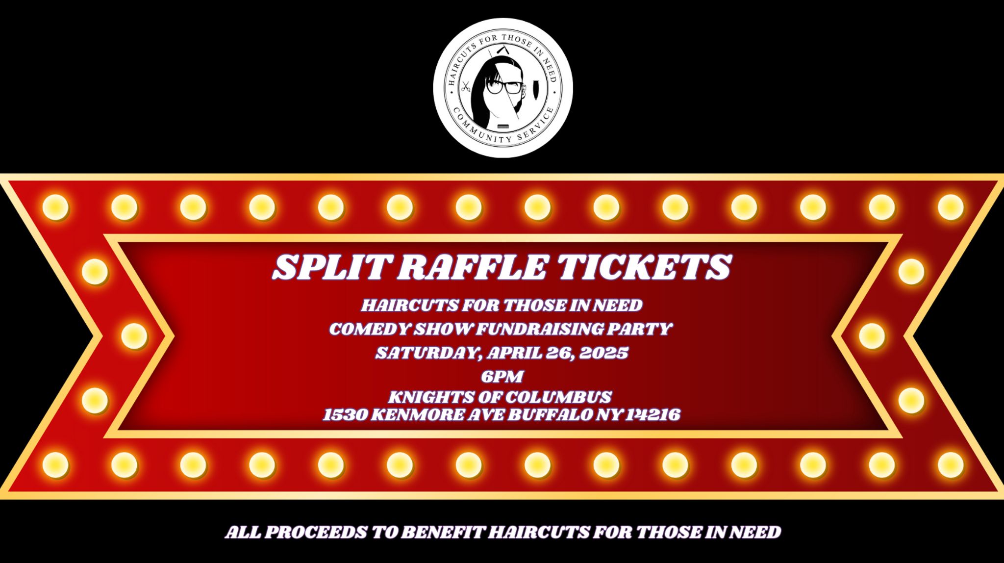 Comedy Show Fundraiser Split Raffle