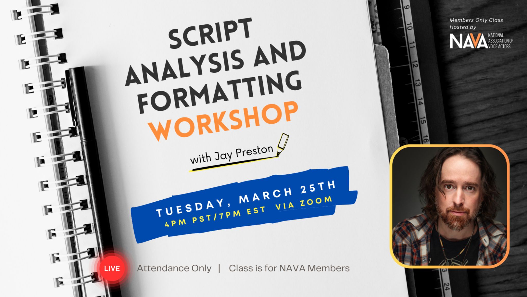 Script Analysis & Formatting Workshop with Jay Preston