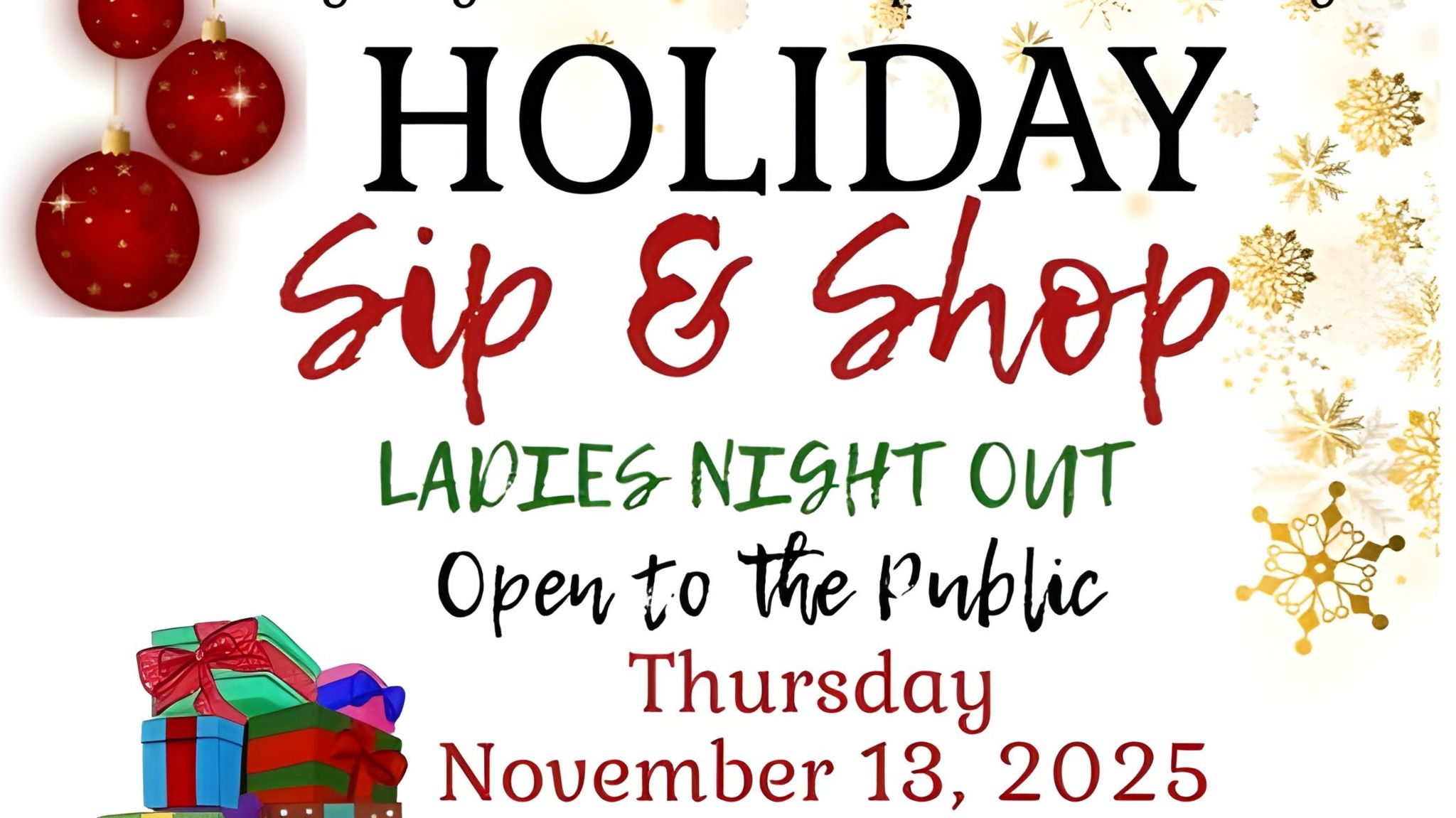 Holiday Sip and Shop 2025