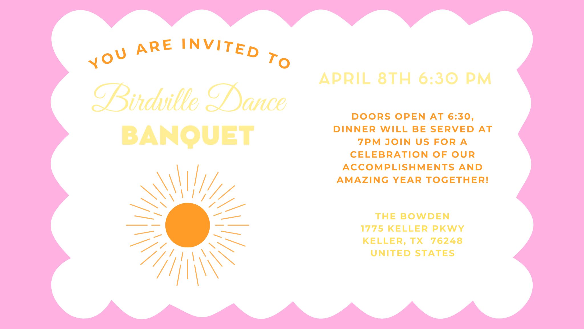 Birdville Dance Banquet - Table Sign Up