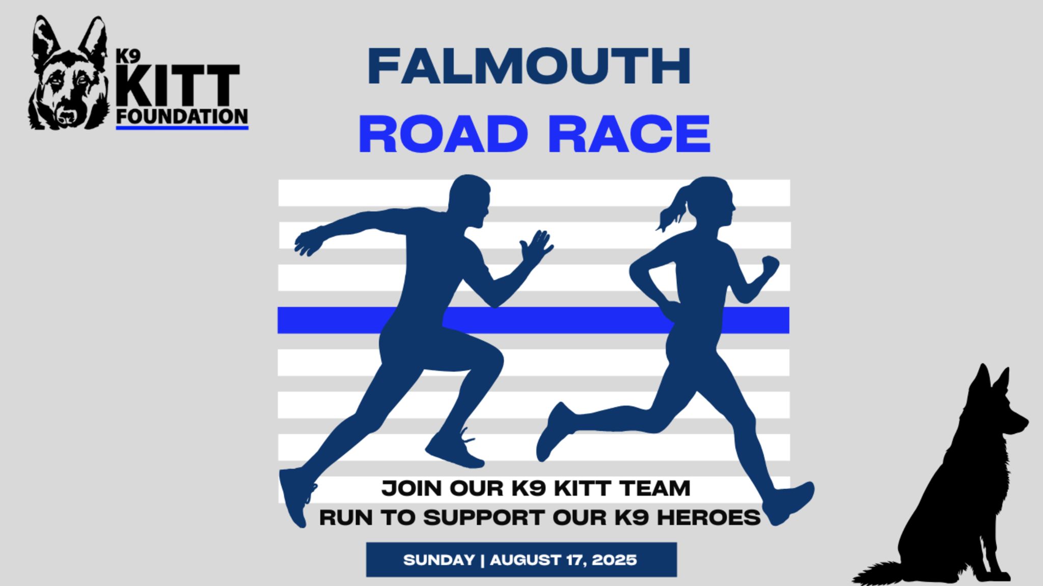 Team K9 Kitt at the 2025 Falmouth Road Race