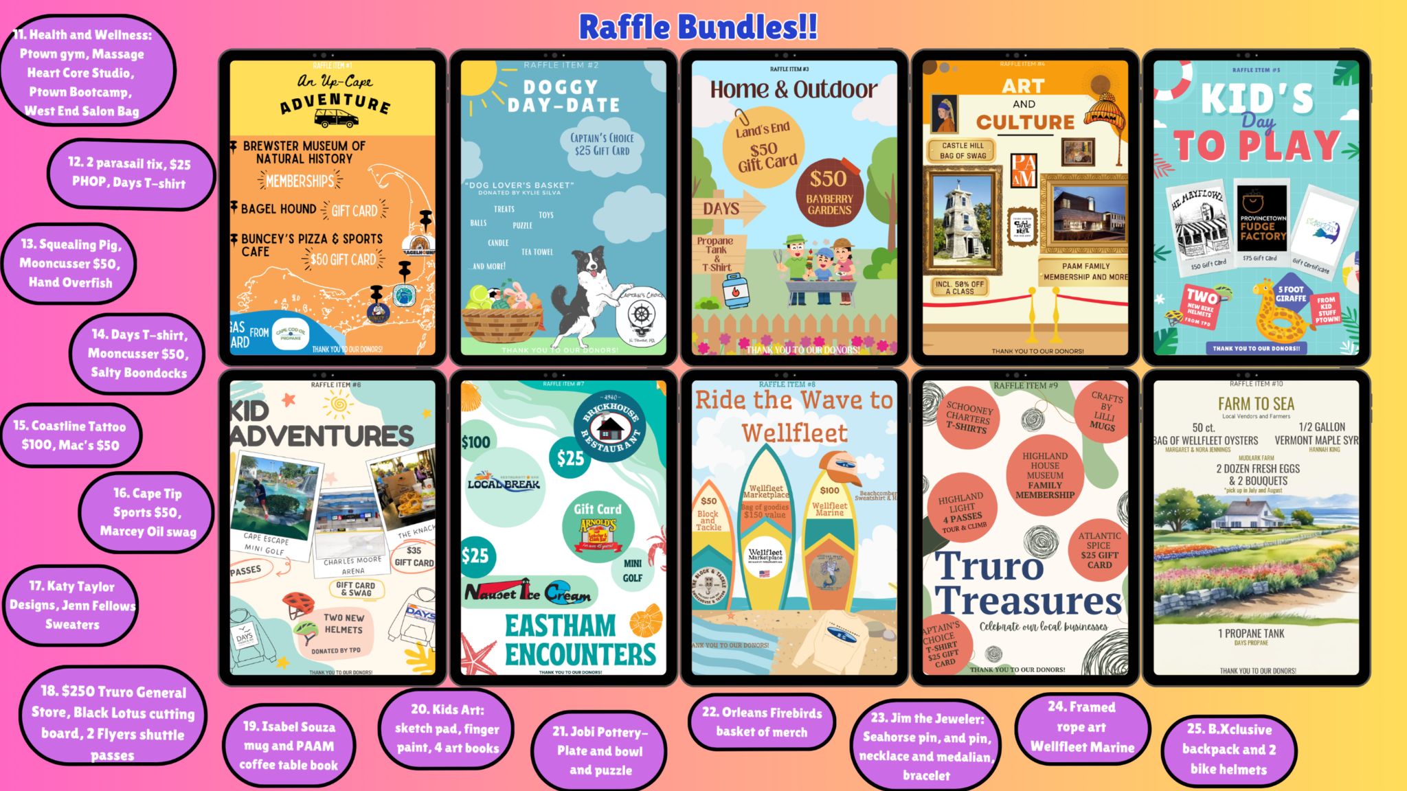 Raffle for the TCS Wellness Committee's Pasta Party 2025