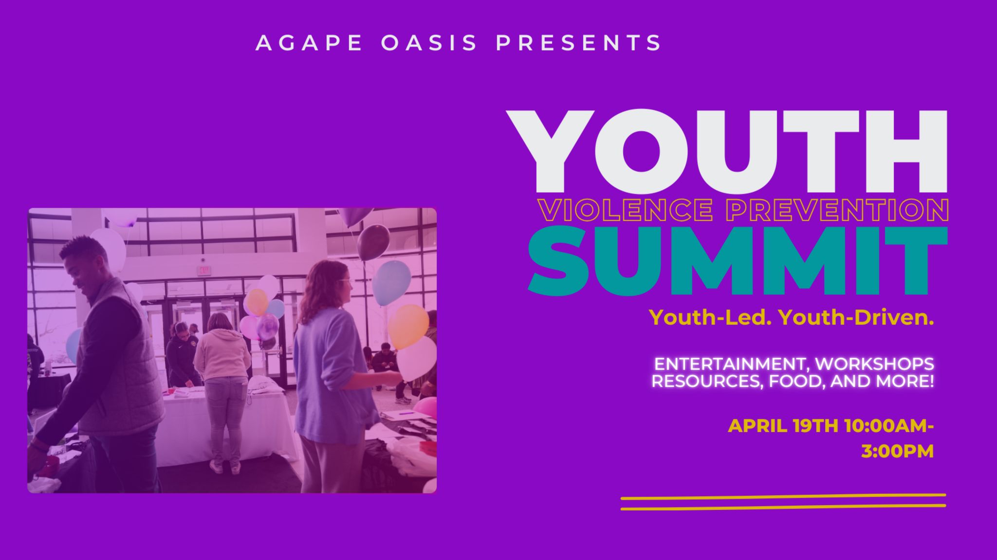 Agape Oasis: Youth Violence Prevention Summit Resource Fair Vendor