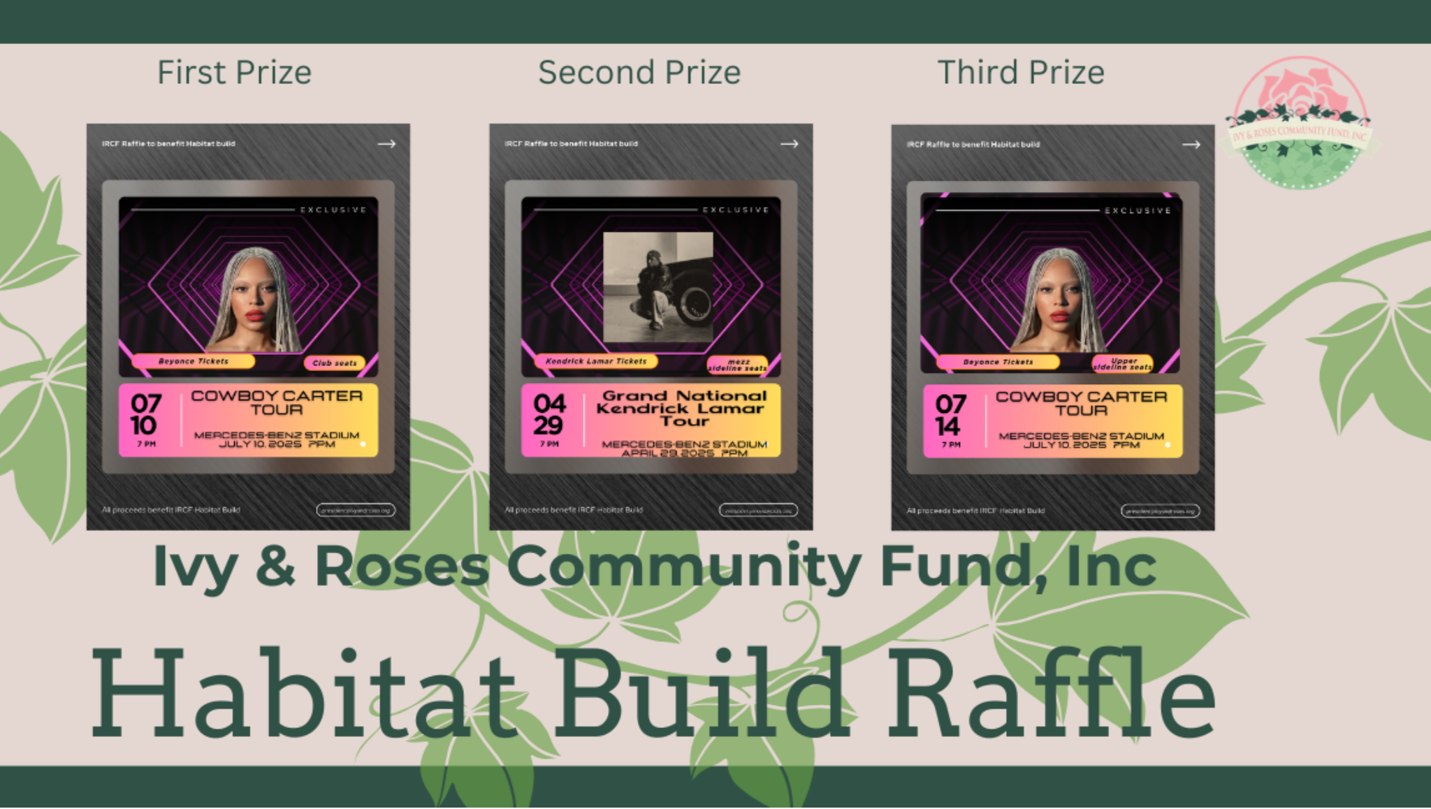 Ivy & Roses Community Fund, Inc Habitat raffle 2025