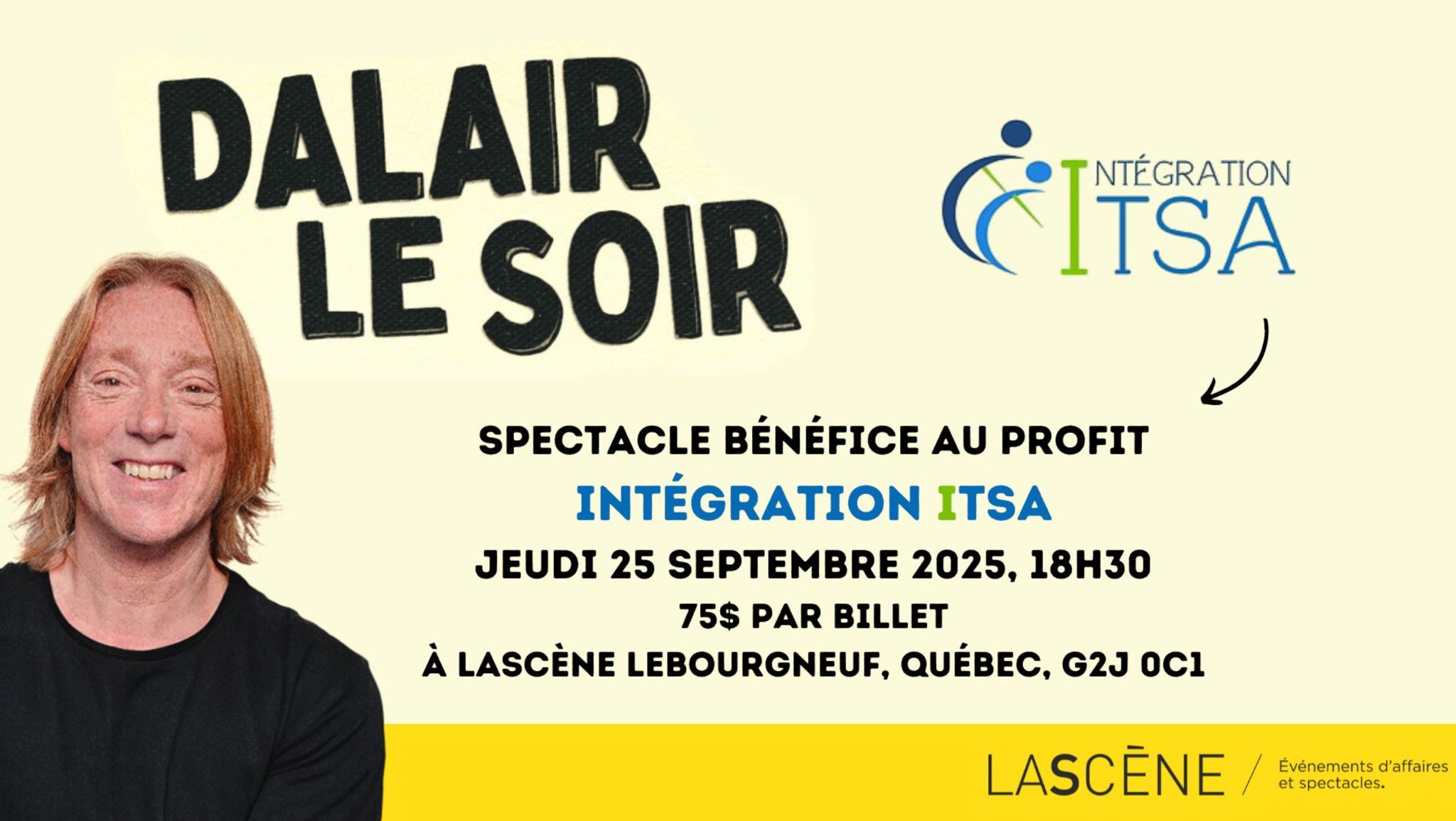 Spectacle-bénéfice Martin Dalair au profit d'ITSA