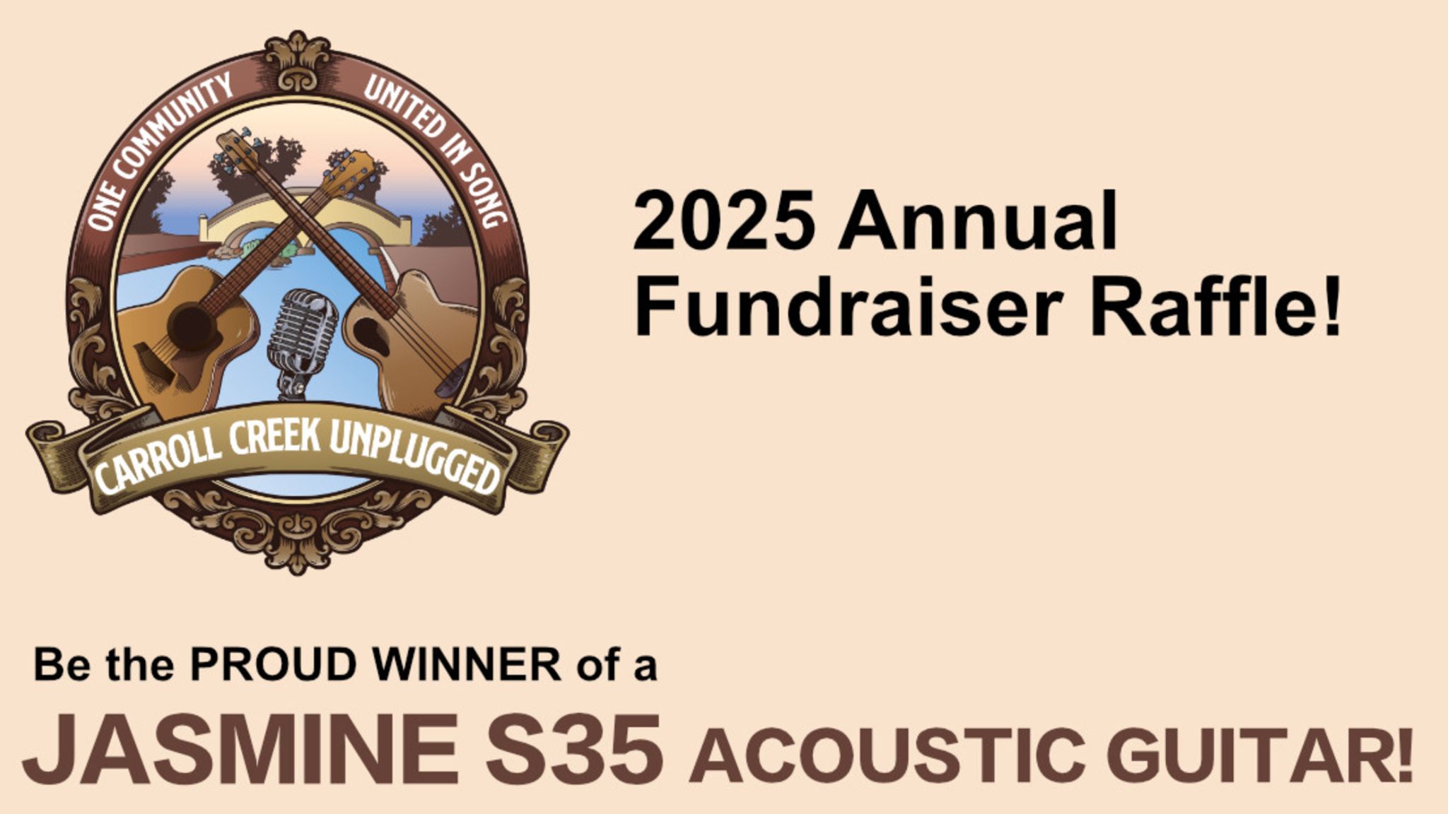 The Global Z Recording Project's 2025 Raffle - Jasmine S35 Acoustic Guitar