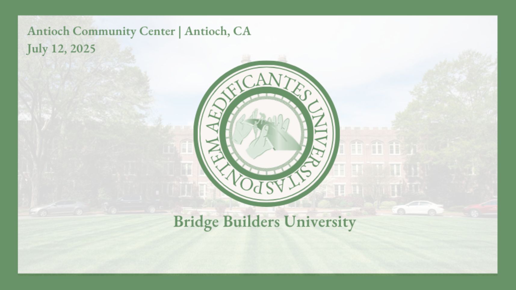 2025 Founders Dinner: Bridge Builders University Registration