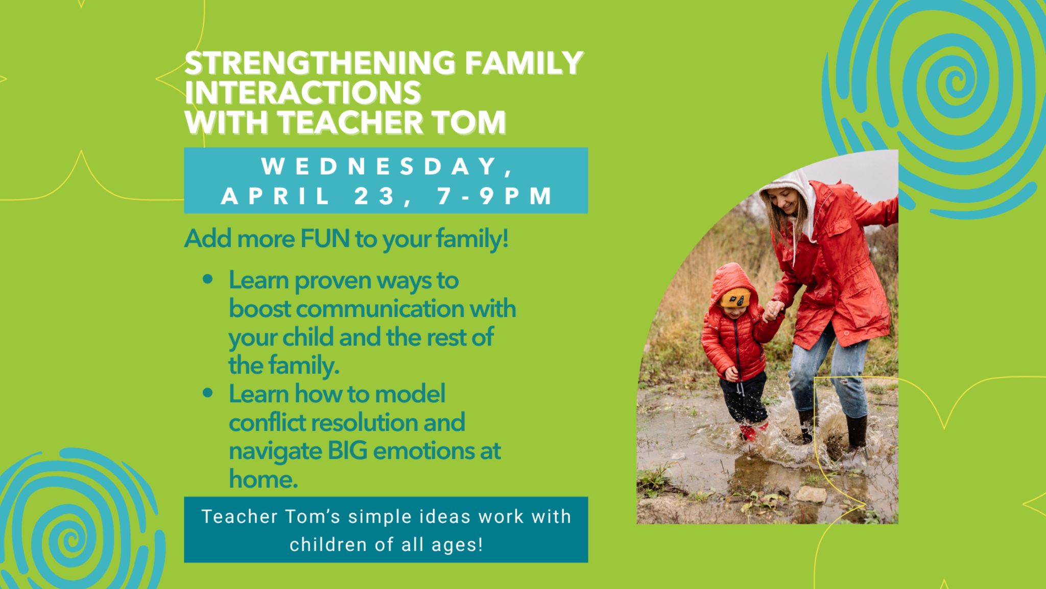 Teacher Tom Workshop Registration