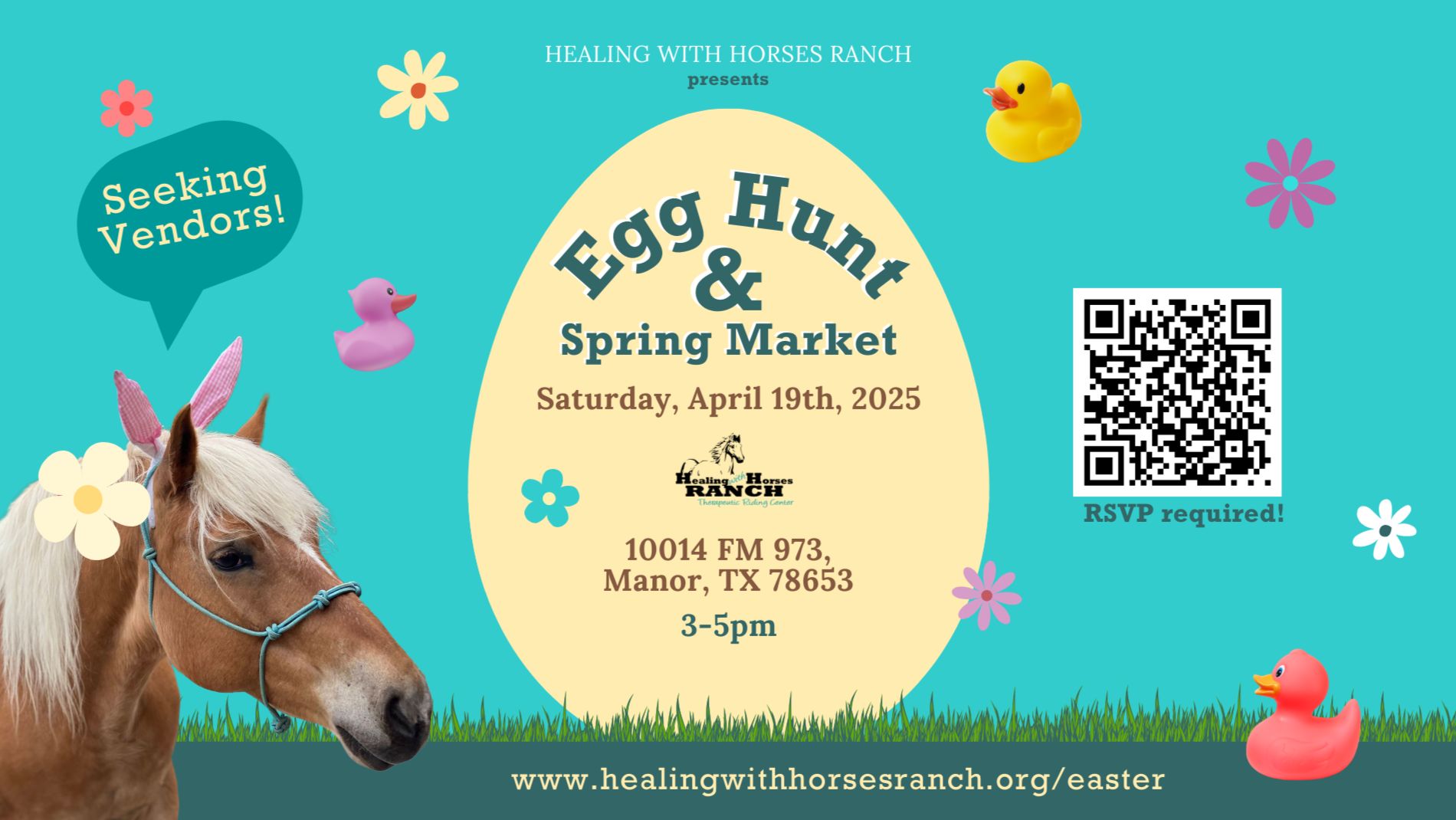 Healing with Horses Ranch Egg Hunt & Spring Market 2025