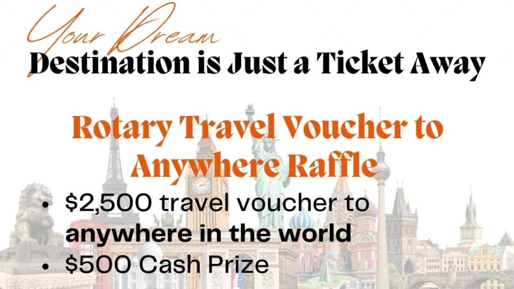 Travel Voucher to Anywhere in the World Raffle!